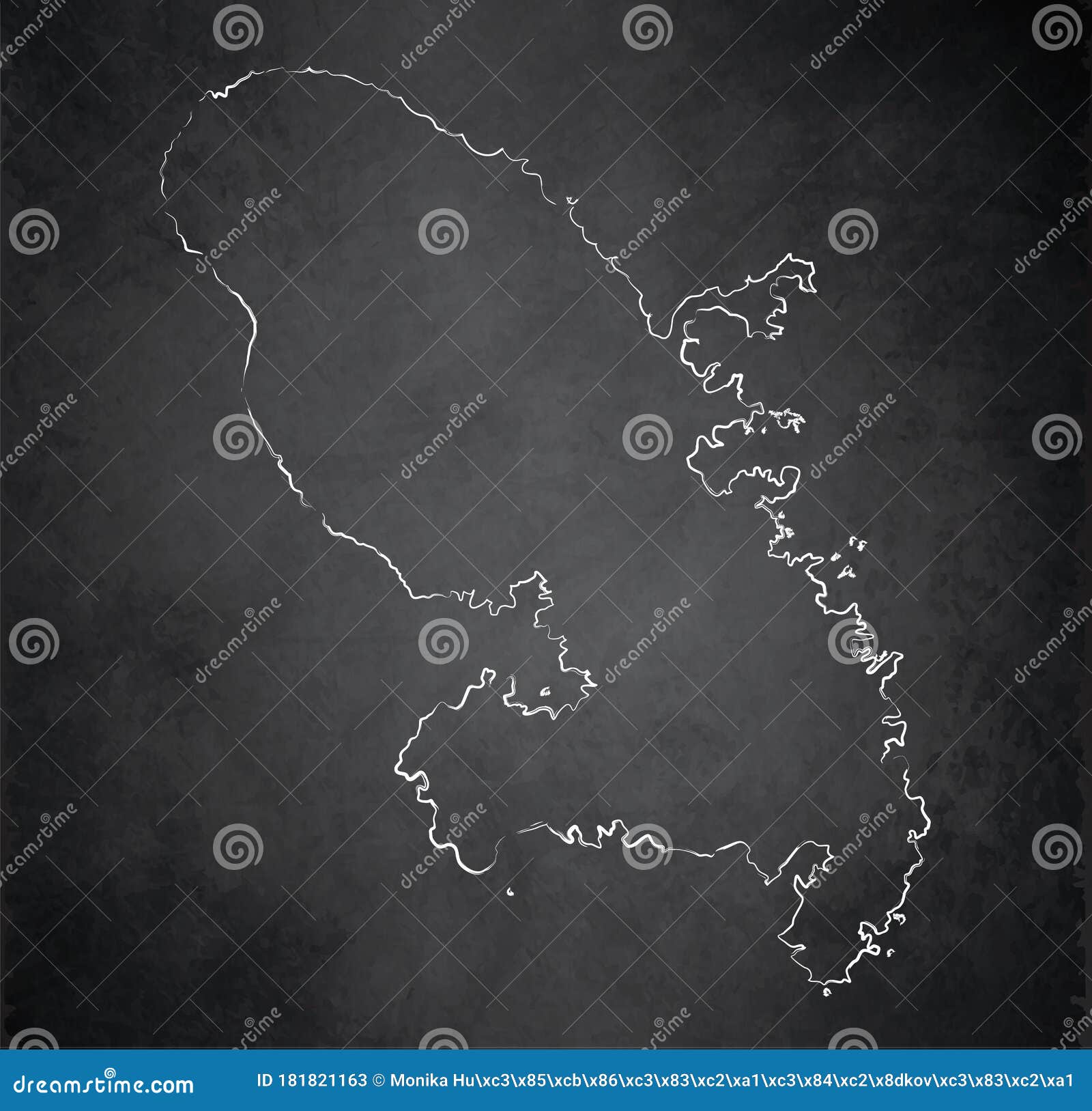 Martinique Map, Design Card Blackboard Chalkboard Blank Stock Vector ...