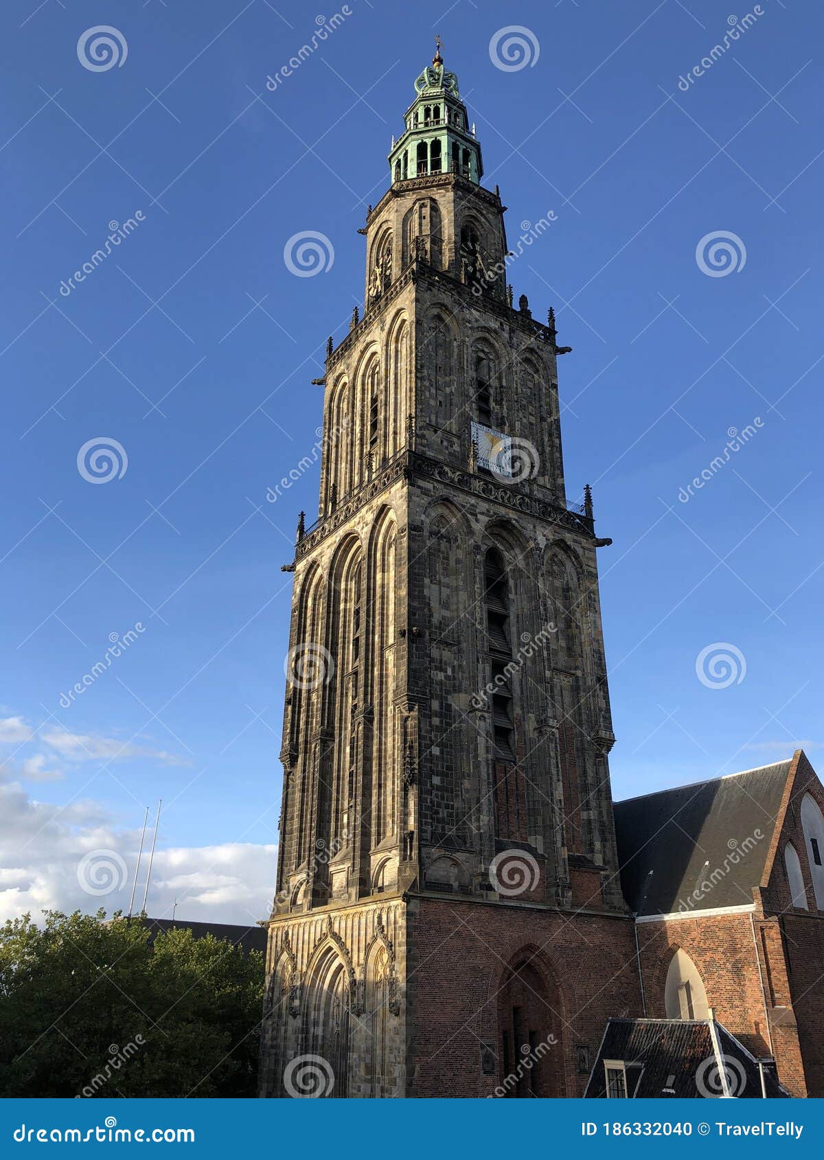 Martinitoren in Groningen editorial image. Image of netherlands - 186332040