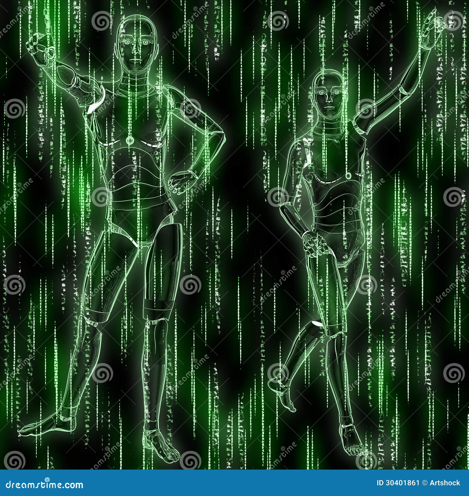 Martix humanoid stock illustration. Illustration of matrix - 30401861