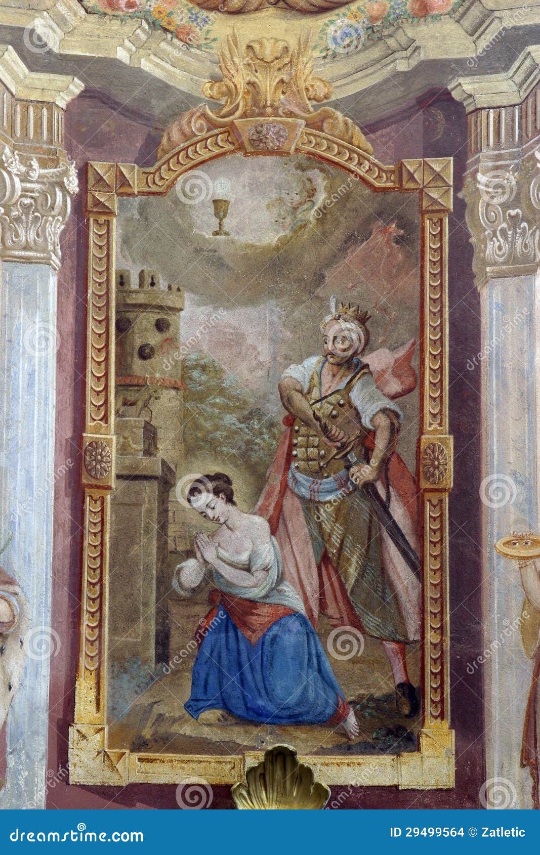 Martyrdom of St. Barbara stock photo. Image of scene - 29499564