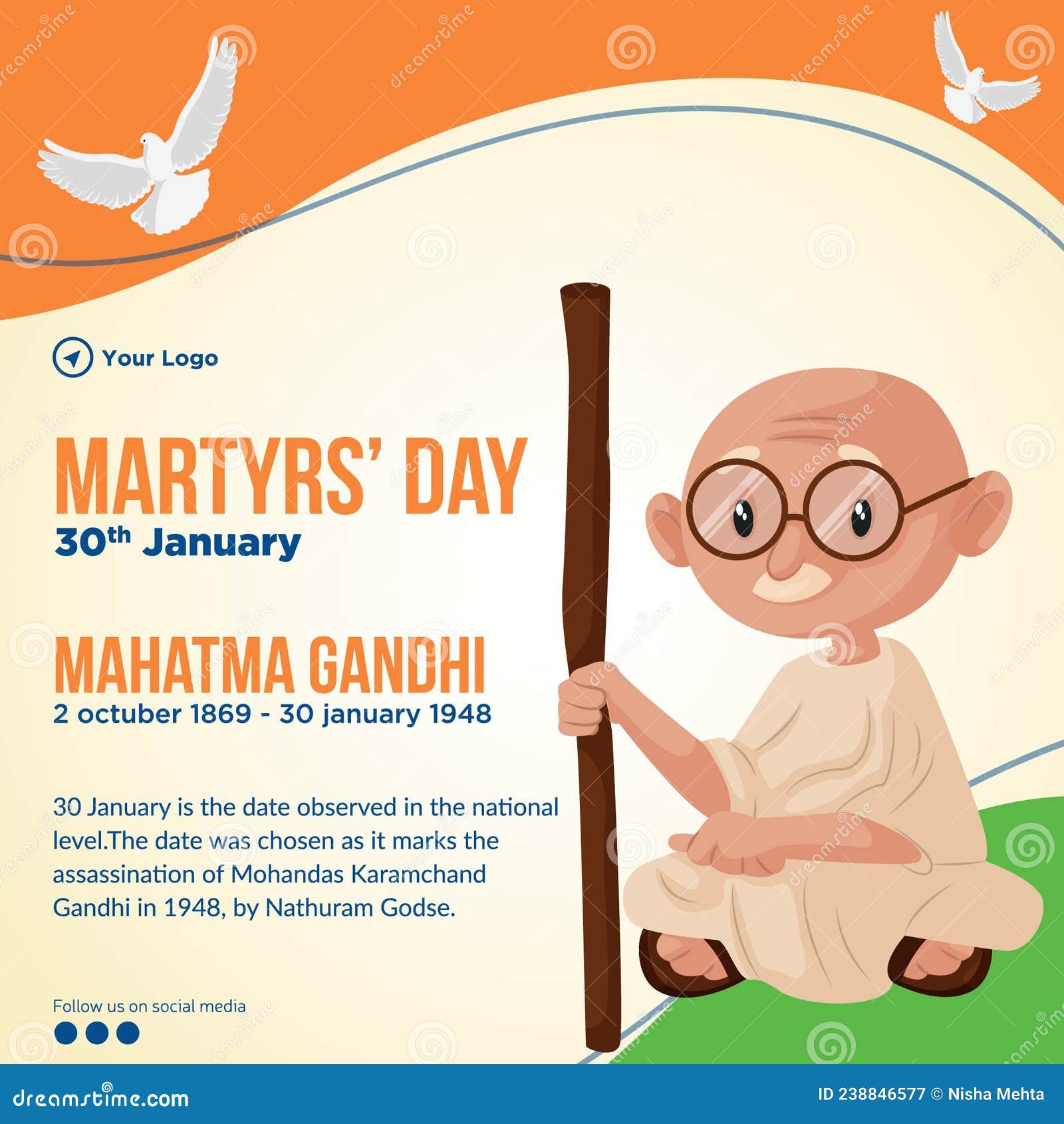 Banner Design of Martyrs` Day Stock Vector - Illustration of ...