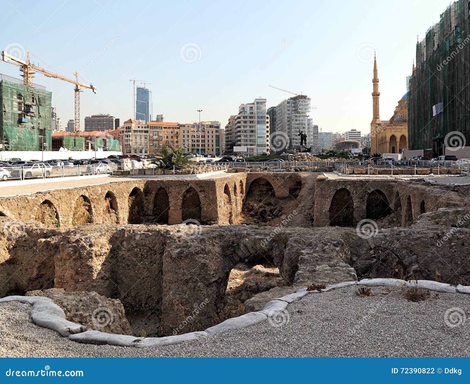 Martyrs Square, Beirut stock photo. Image of central - 72390822