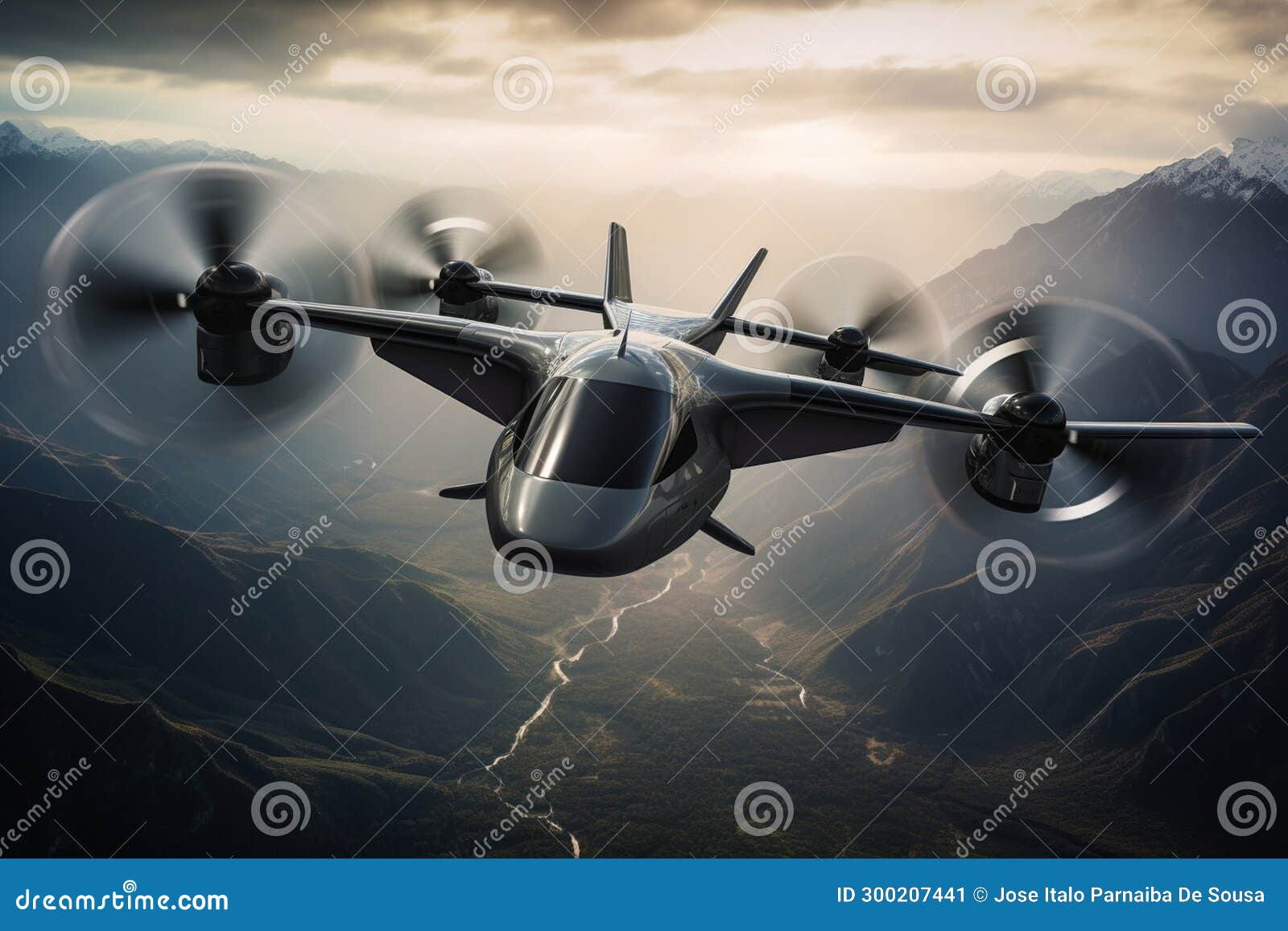 Marvel at the Agility of a Tiltrotor Aircraft Stock Illustration ...