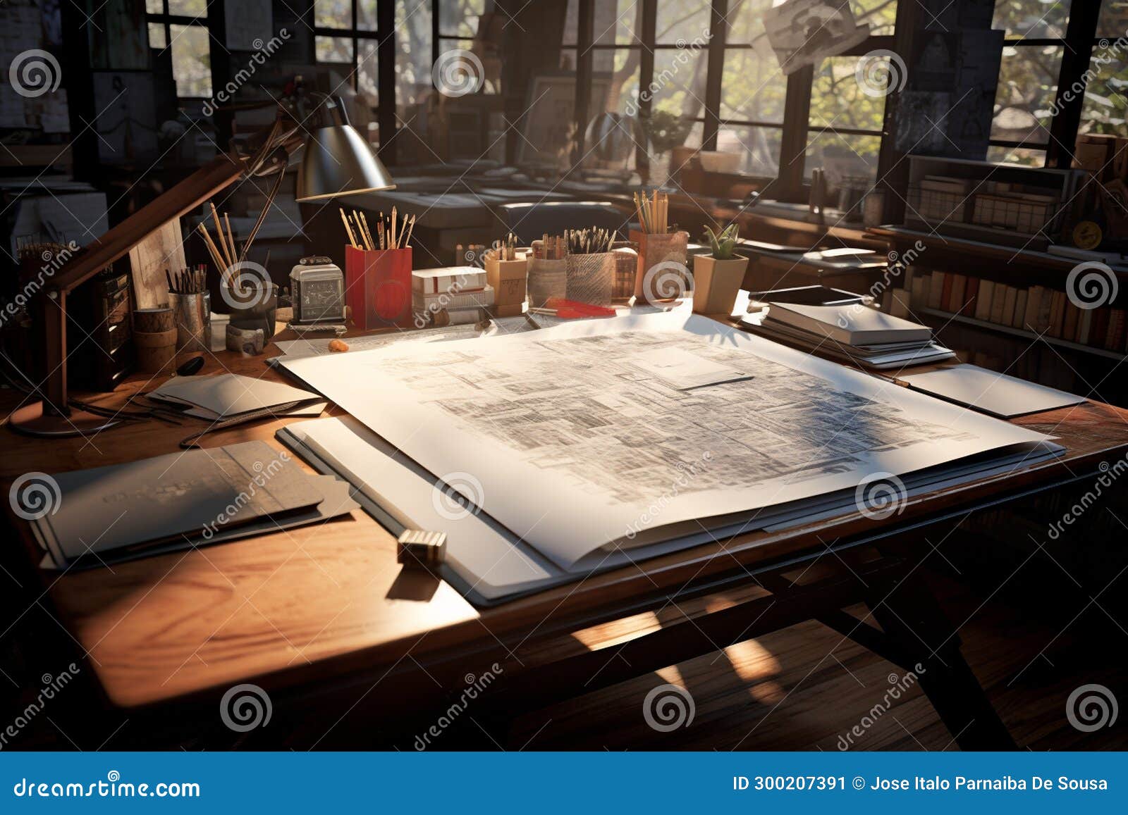 Drafting Table Old Fashioned Royalty-Free Illustration | CartoonDealer ...