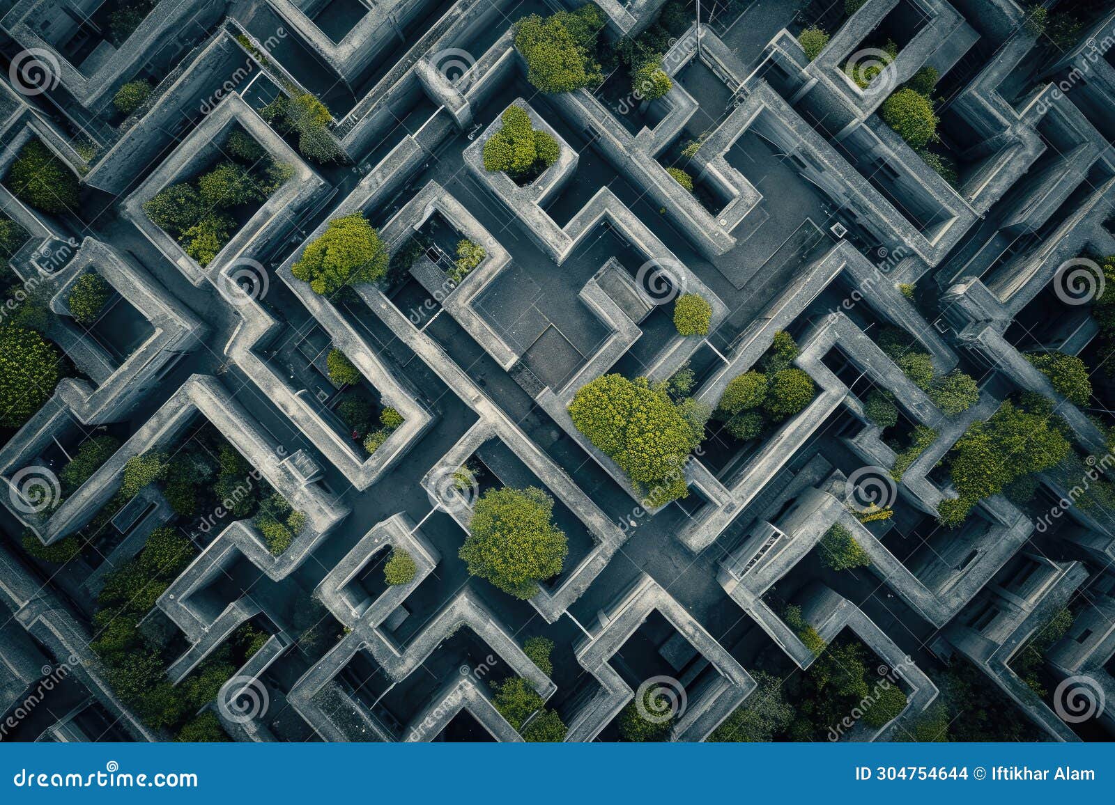 Marvel at this Captivating Aerial Perspective of a Tree-filled Maze ...