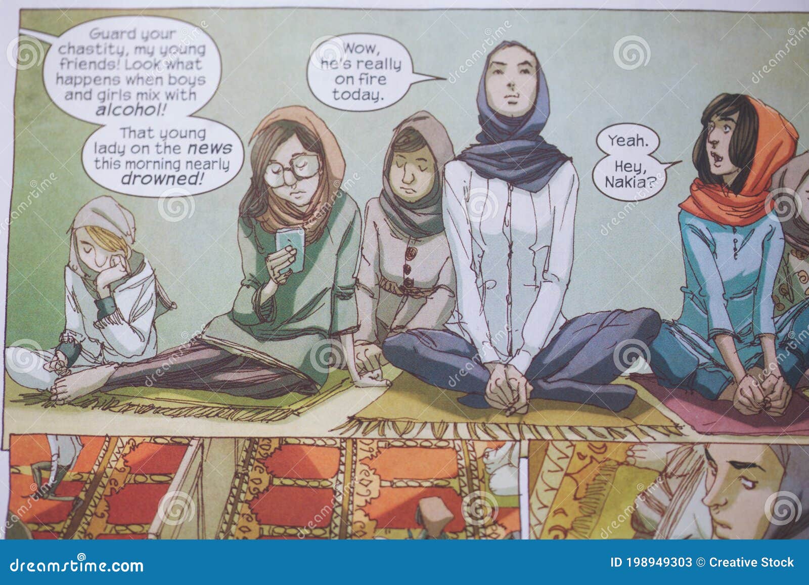 Marvel Comic Interior Close Up Ms Marvel Comic Cover Featuring a Muslim ...
