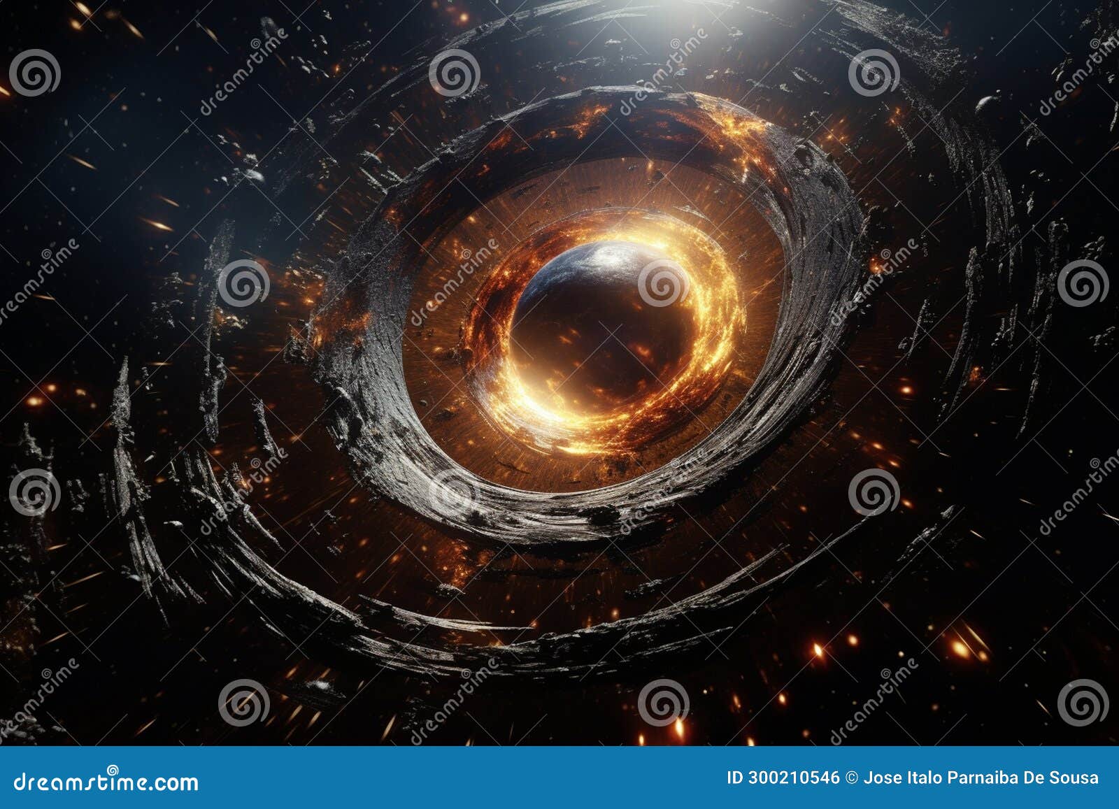 Marvel at a Cosmic Migration As Spacecraft of Stock Illustration ...