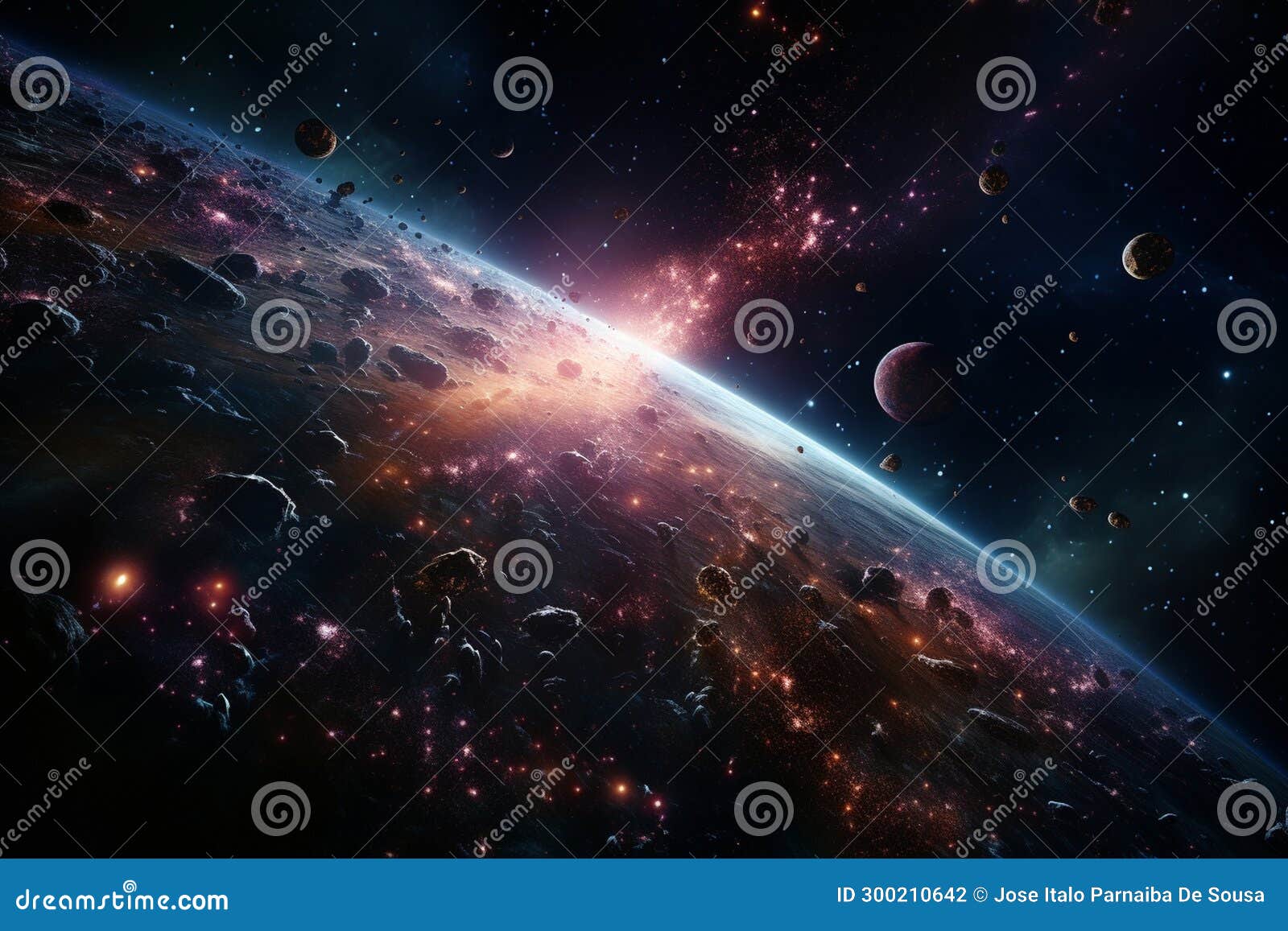 Marvel at a Cosmic Migration As Spacecraft of Stock Illustration ...