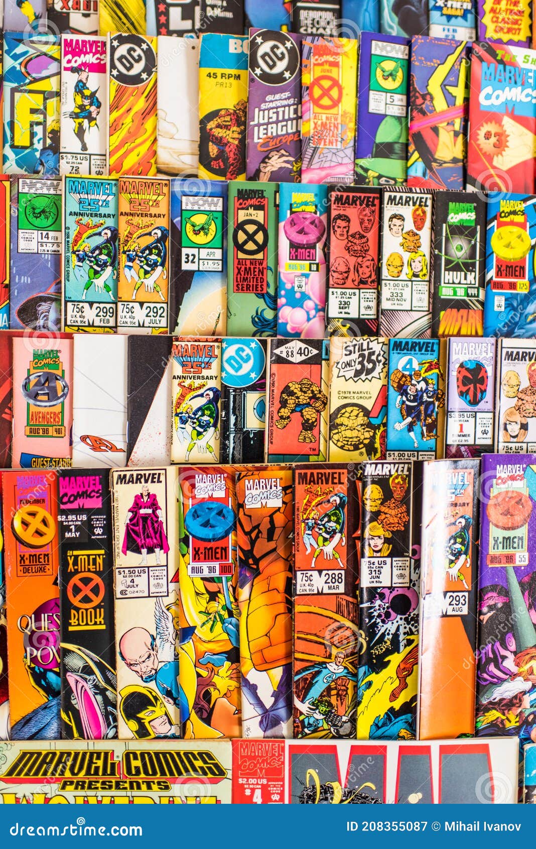 Marvel and DC Comic Book on Display Editorial Photography - Image of ...