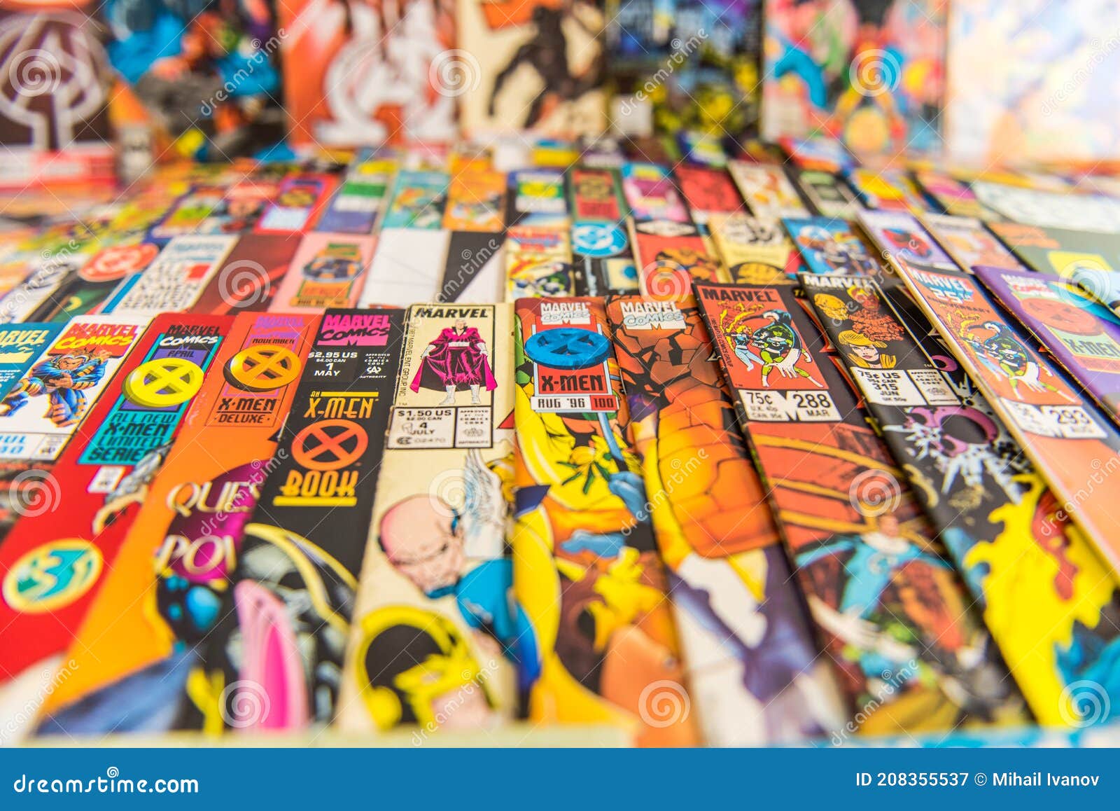 Marvel and DC Comic Book on Display at a Shop Editorial Photography ...