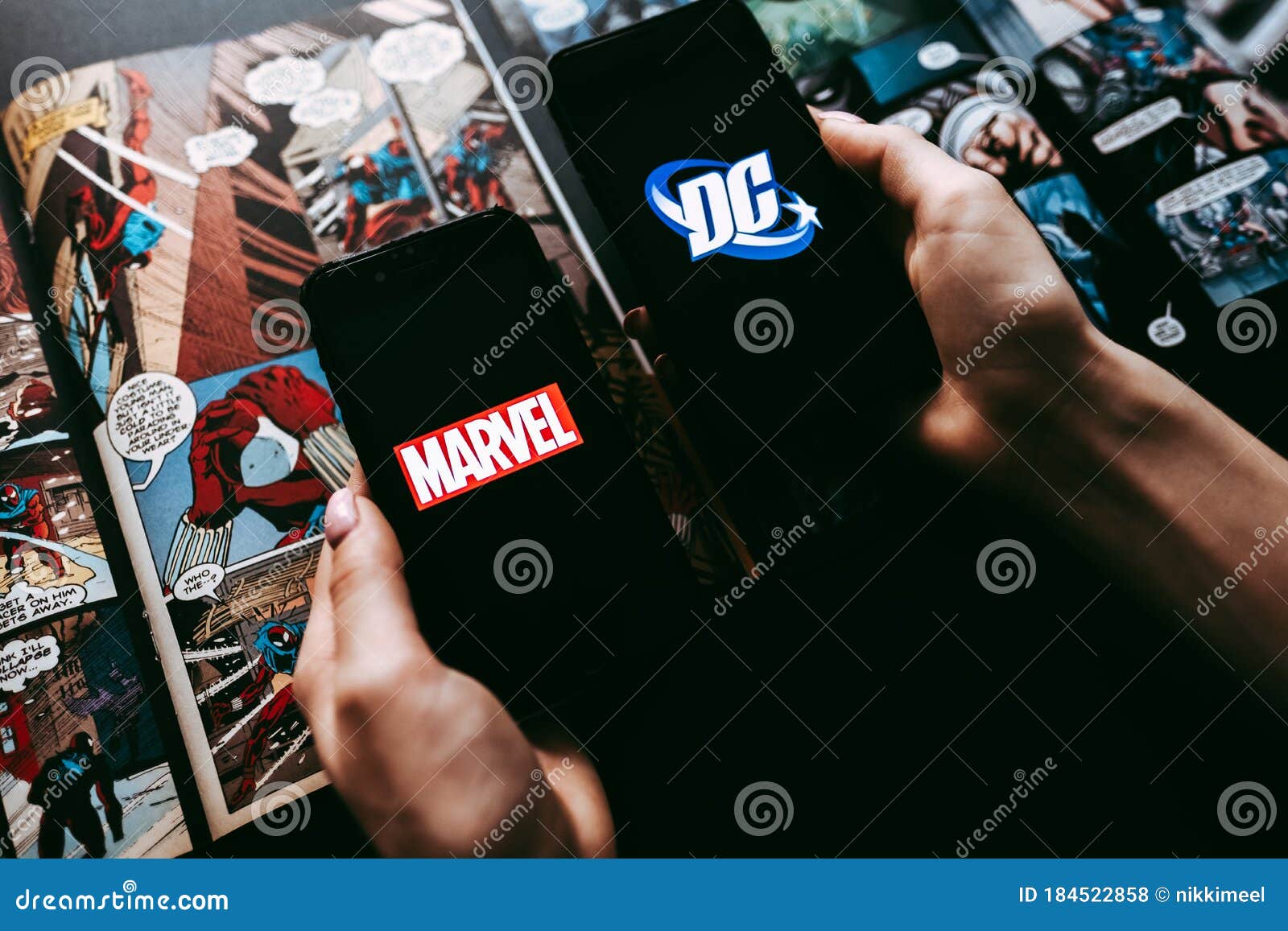 Marvel and DC comics logo. editorial stock photo. Image of batman ...