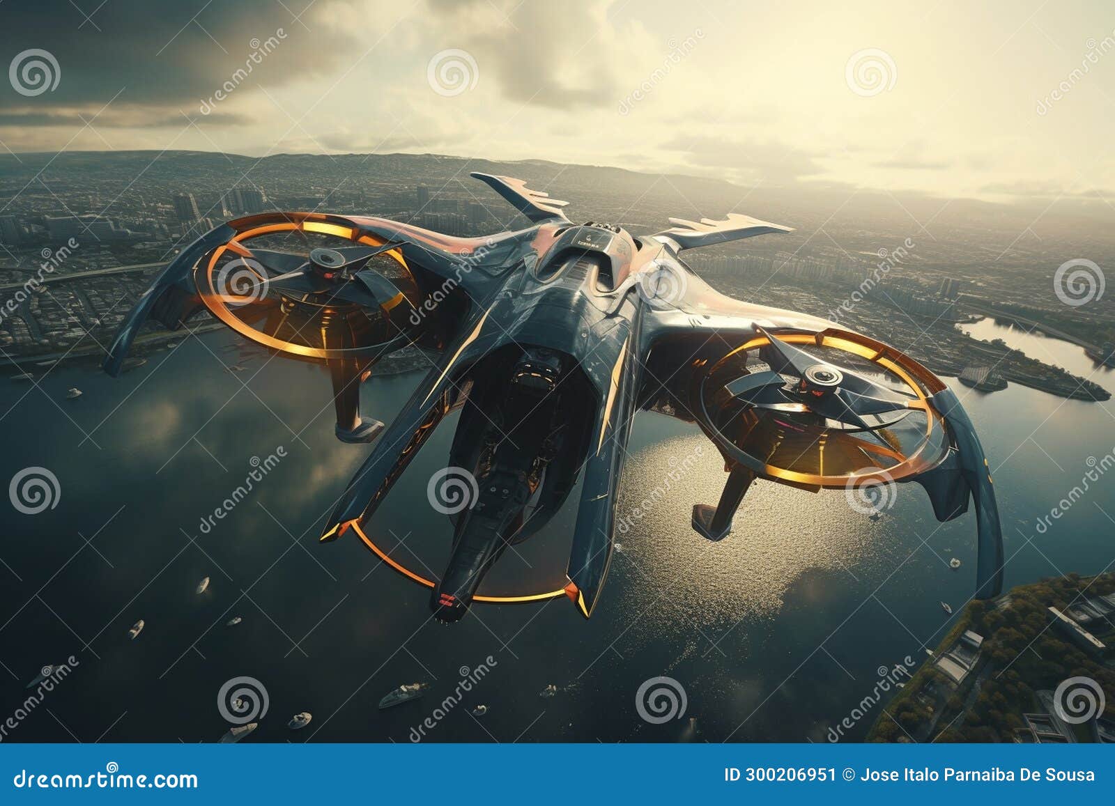 Marvel at a Futuristic Air Race Where Advanced Stock Illustration ...