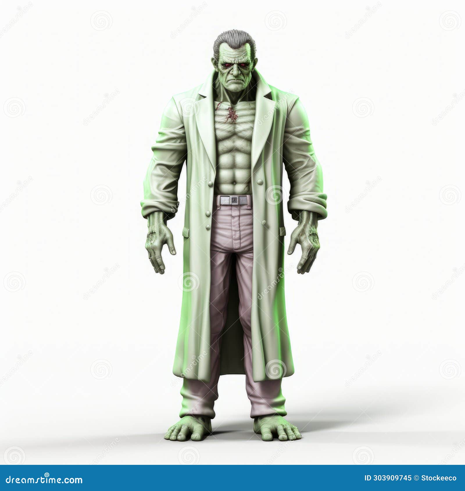 Macabre 3d Frankenstein S Monster in Ambient Occlusion Style Stock ...