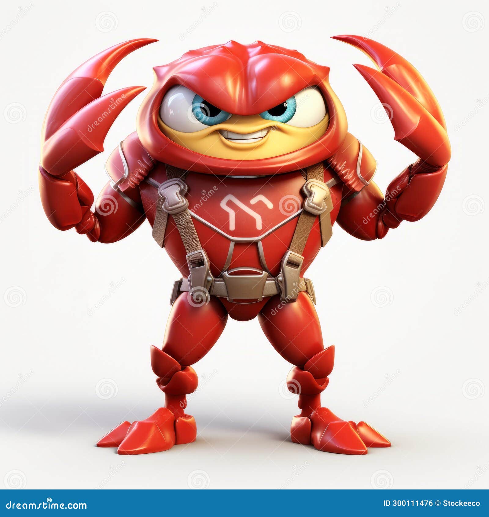 Marvel-inspired 3d Red Robot Character Design with Explosive Wildlife ...