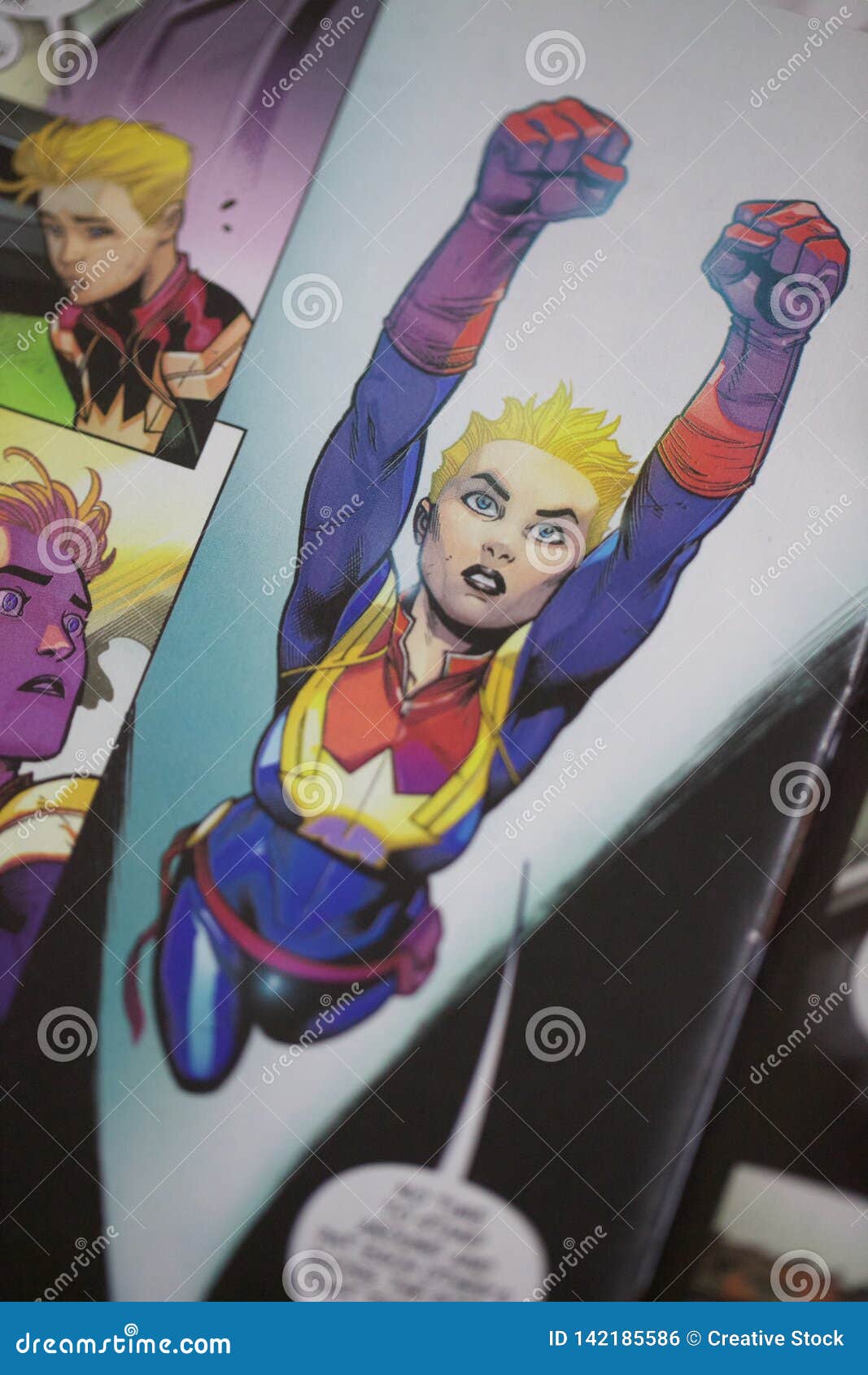 Marvel Magazine Close Up Interior Editorial Photo - Illustration of ...