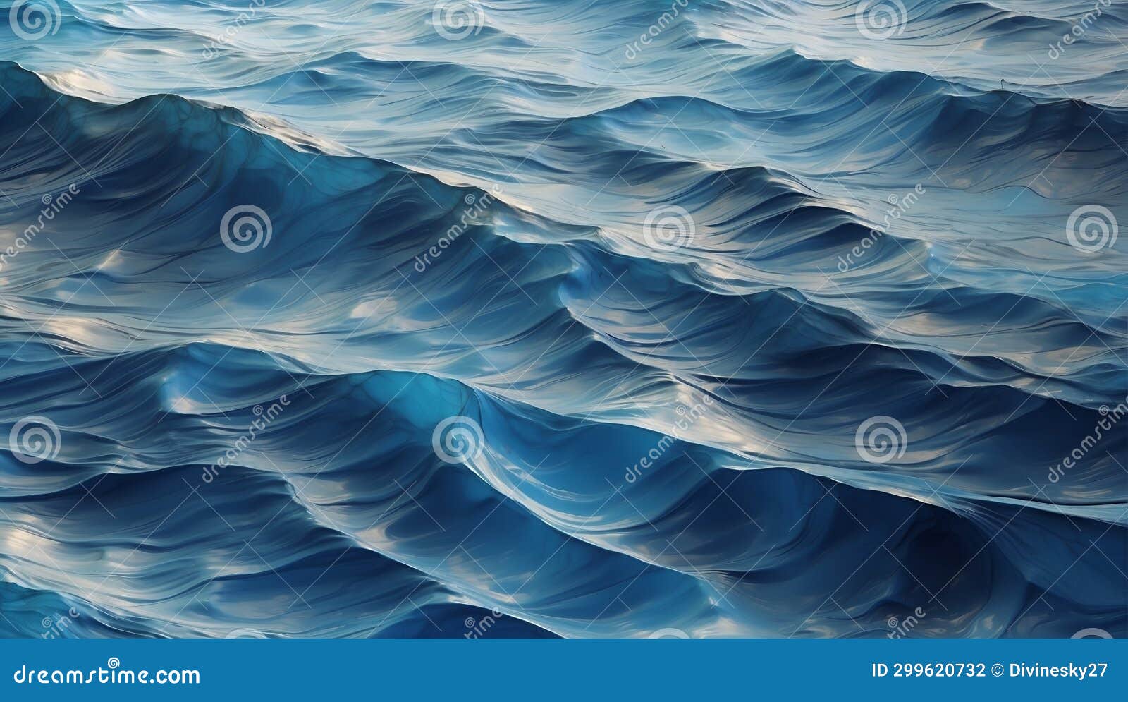 Azure Wave Marvel: Rippling Blue Delight. AI Generate Stock ...