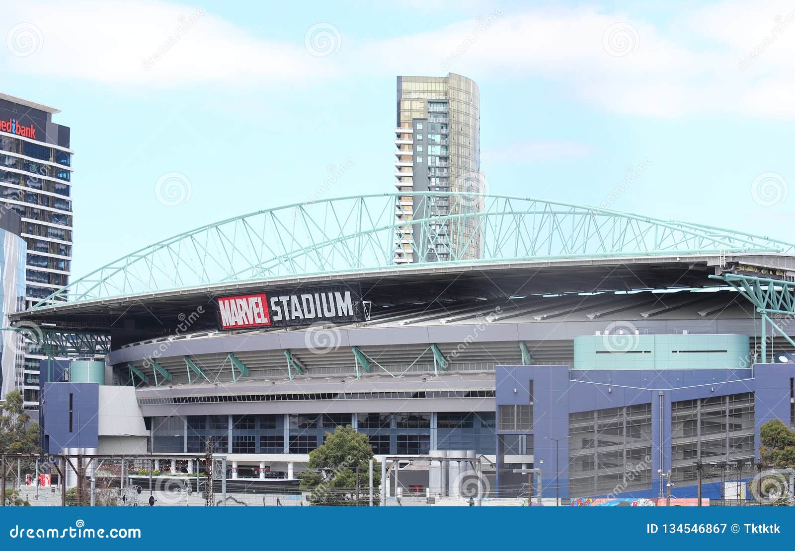 Marvel Stadium Melbourne Australia Editorial Photography - Image of ...