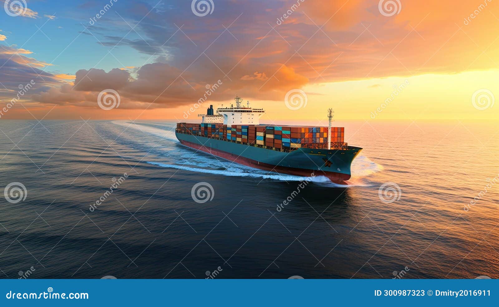 Seafarers Symphony: Container Ships Dancing with the Waves Stock Image ...