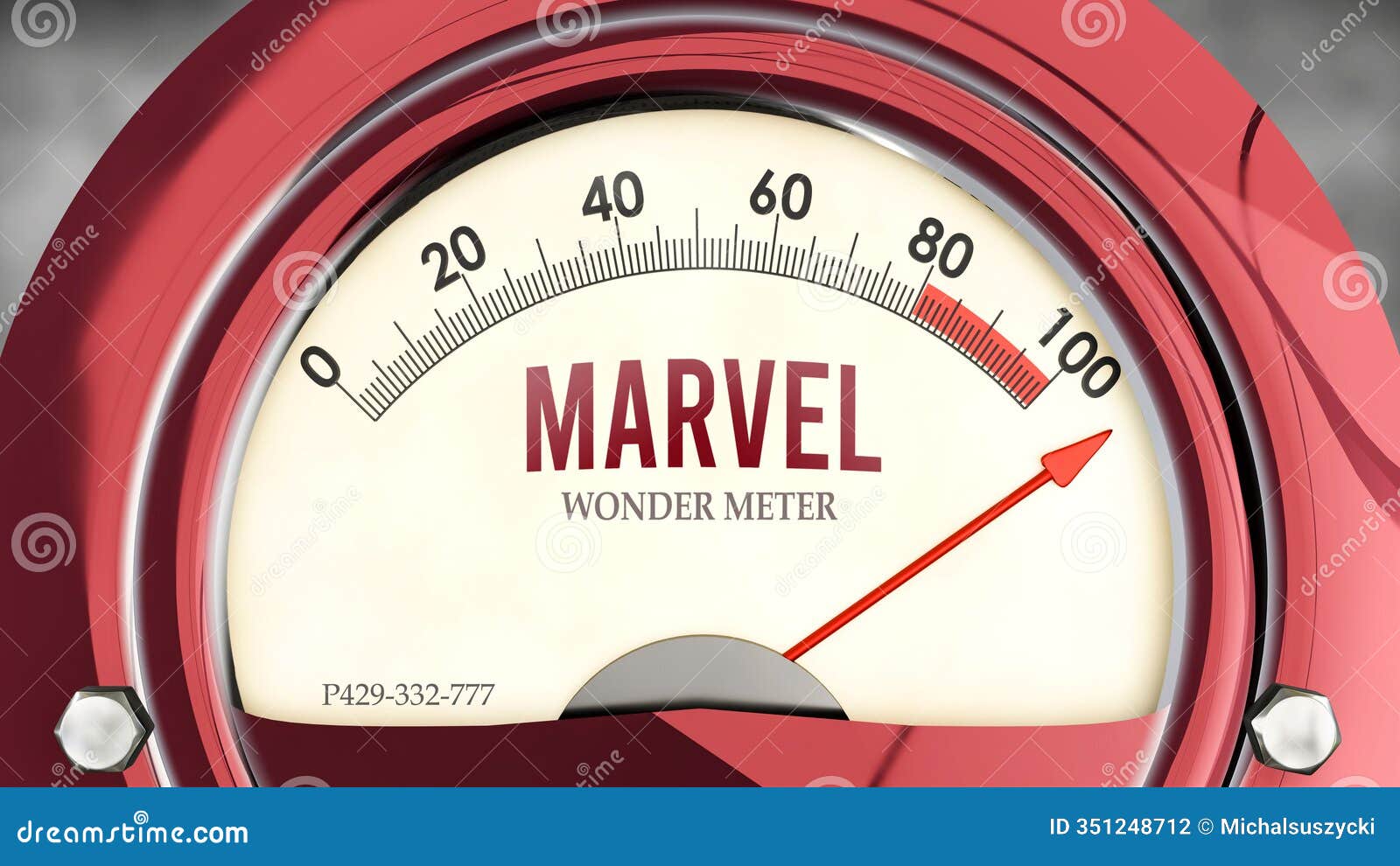 Marvel and Wonder Meter that is Hitting a Full Scale, Showing a Very ...