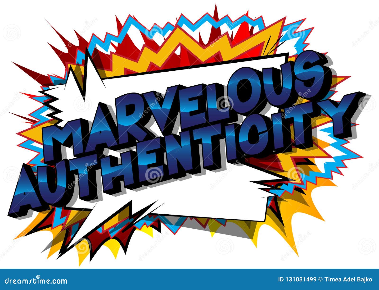 Marvelous Authenticity - Comic Book Style Words. Stock Vector ...