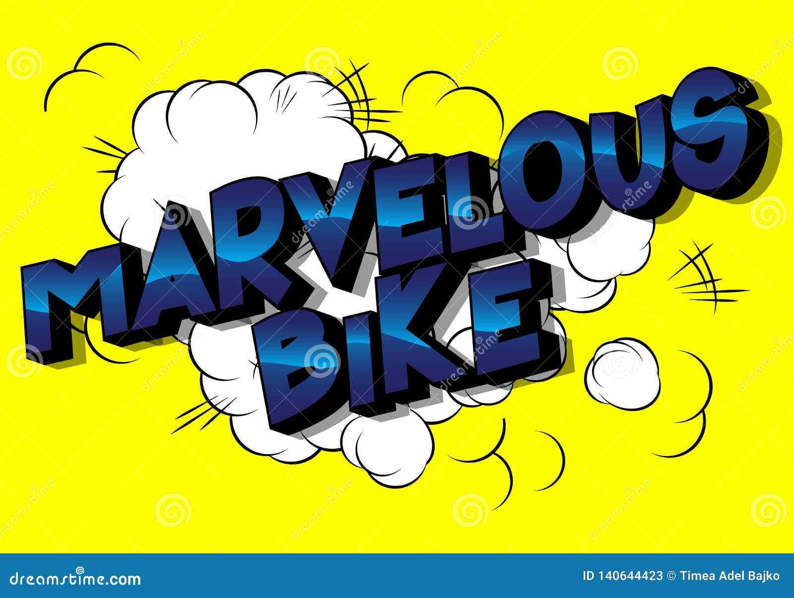 Marvelous Bike - Comic Book Style Words. Stock Vector - Illustration of ...