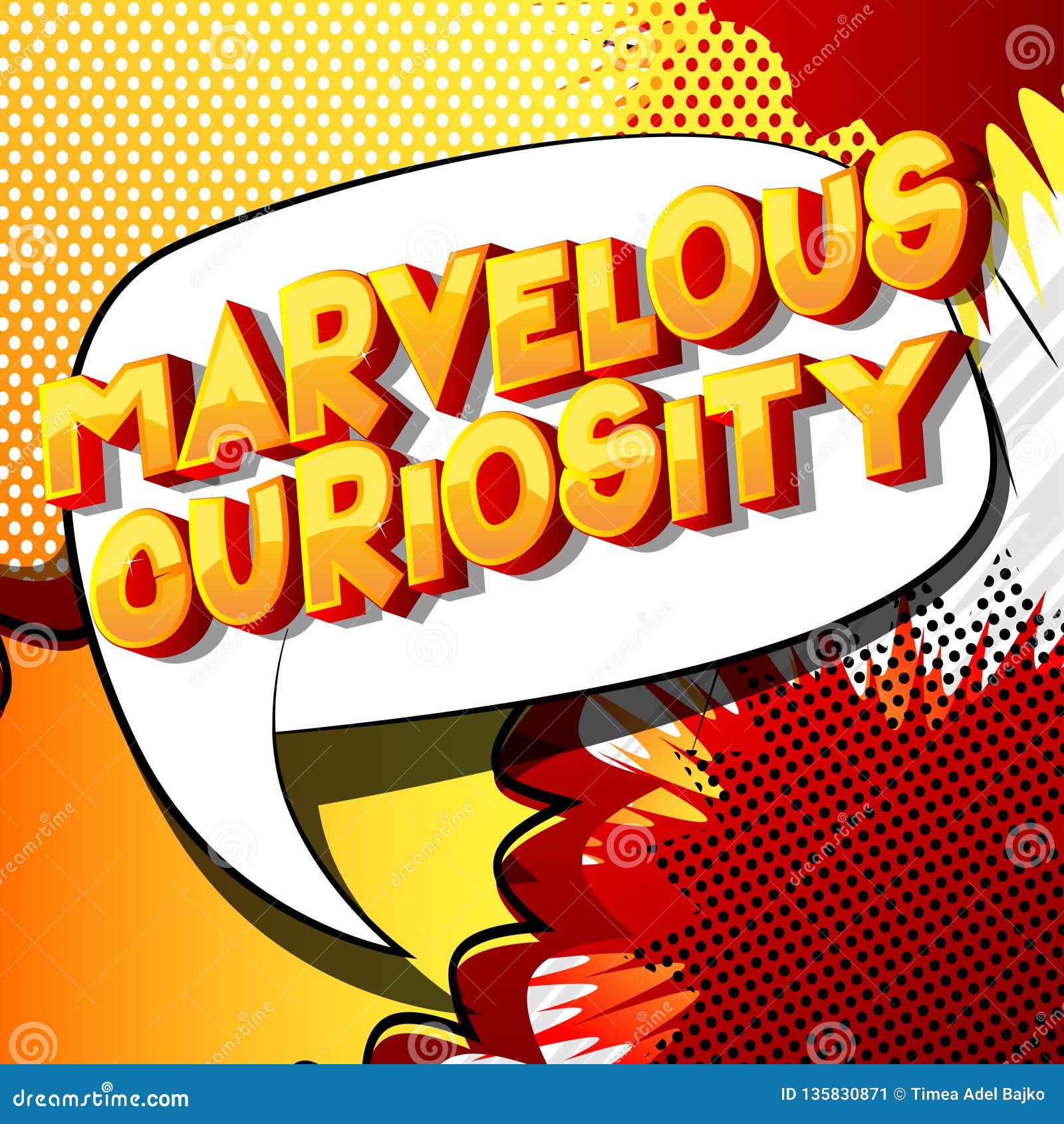 Marvelous Curiosity - Comic Book Style Words. Stock Vector ...