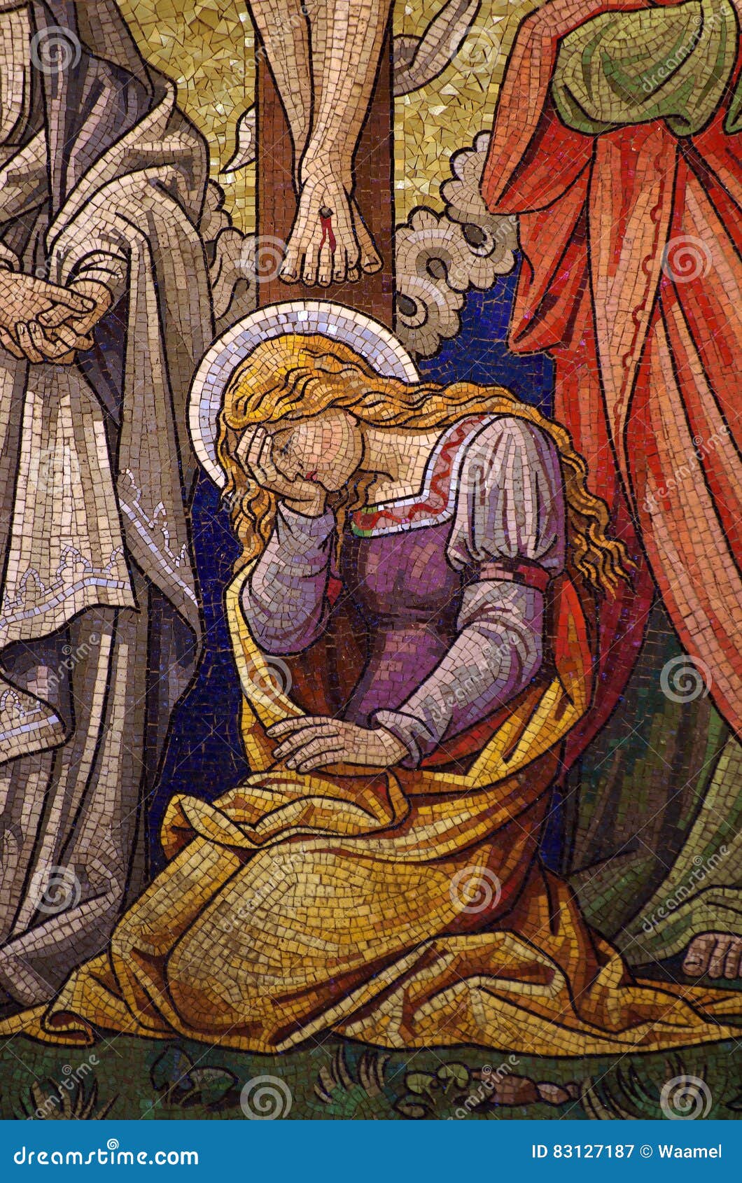 Mary Magdalene mosaic stock illustration. Illustration of holy - 83127187
