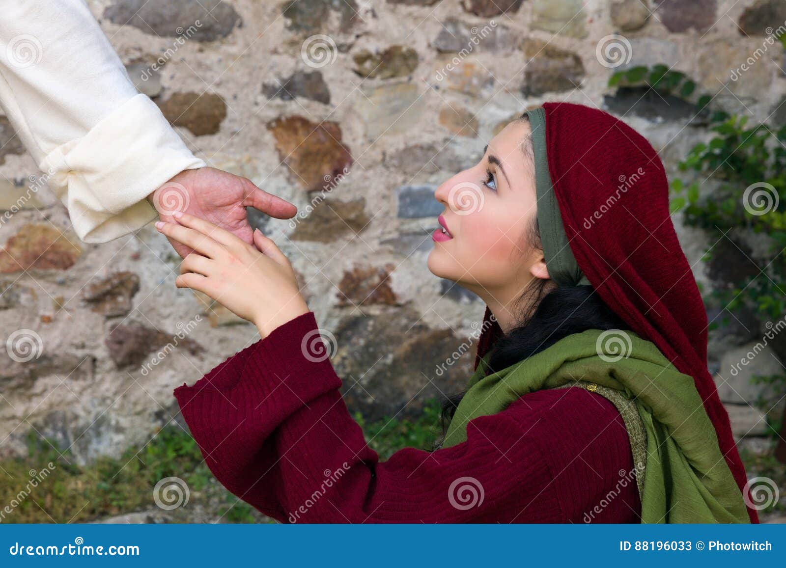 Mary Magdalene Sees Jesus on Easter Morning Stock Image - Image of mary ...