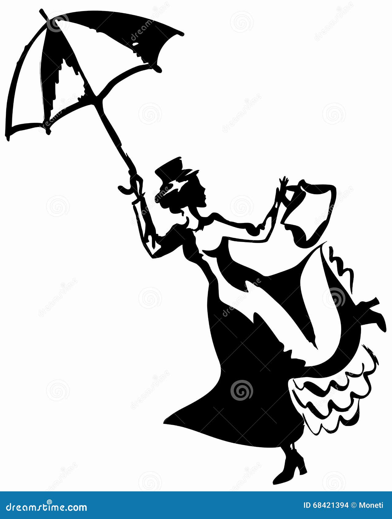 Mary Poppins Sketch Vector Illustration | CartoonDealer.com #197558385