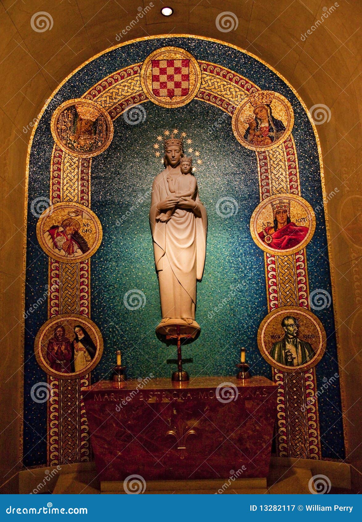 Mary Statue Shrine Immaculate Conception Stock Image - Image of mary ...