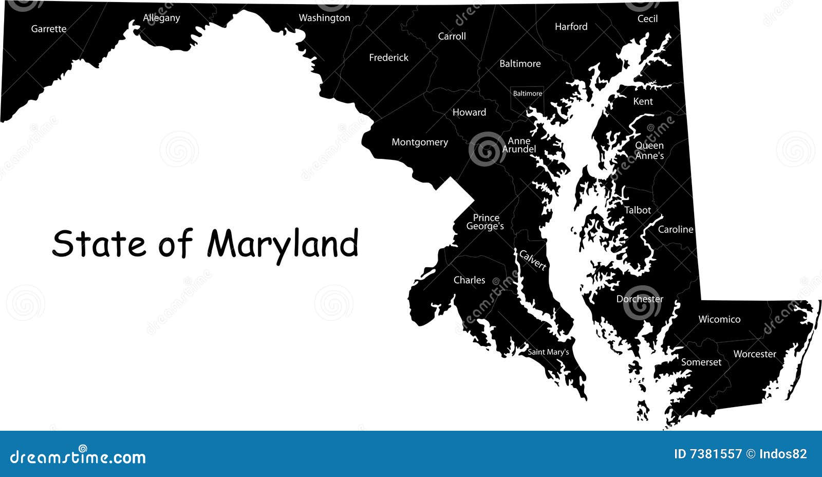 Maryland stock vector. Illustration of chart, national - 7381557