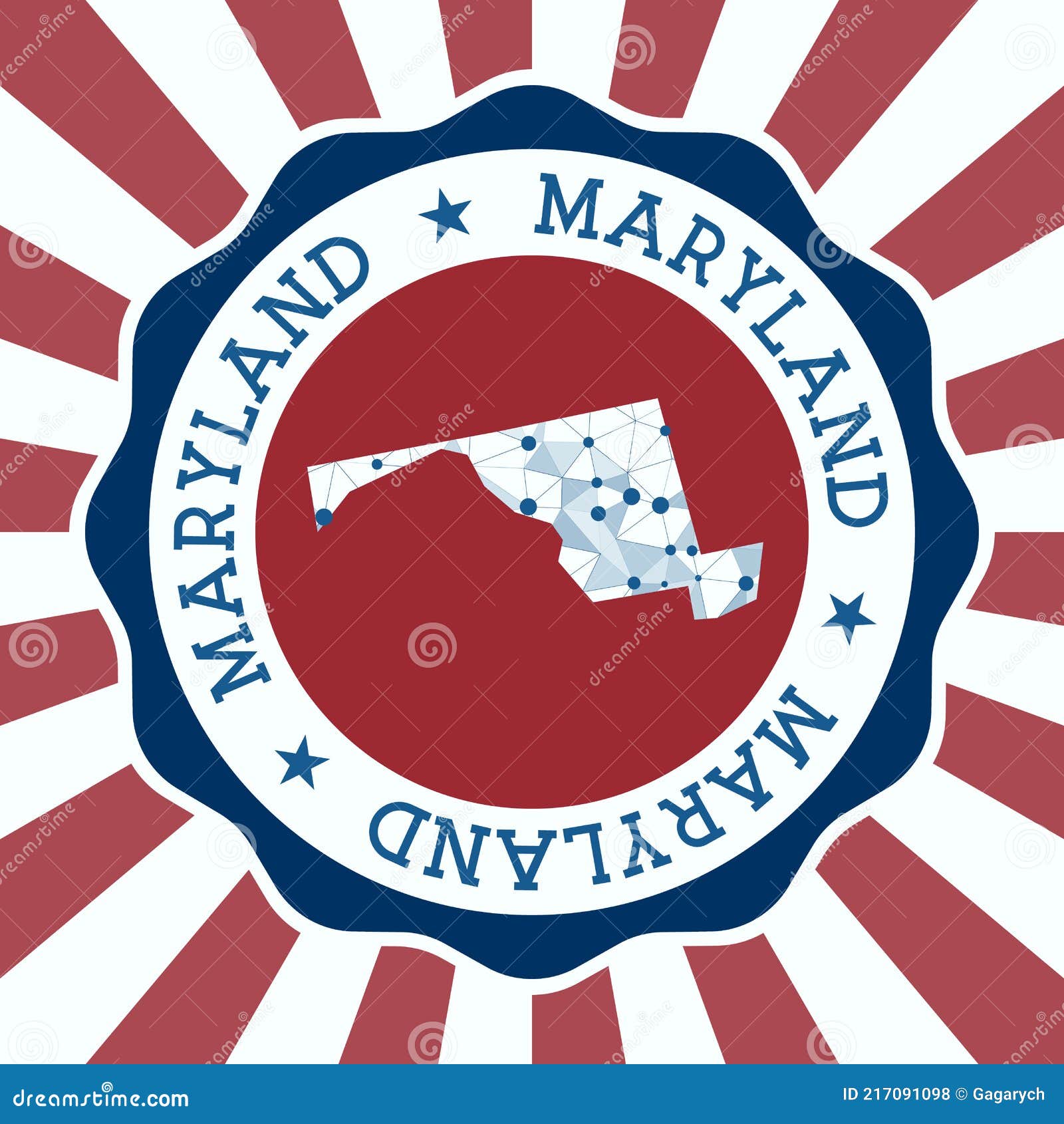 Maryland Badge. stock vector. Illustration of decoration - 217091098