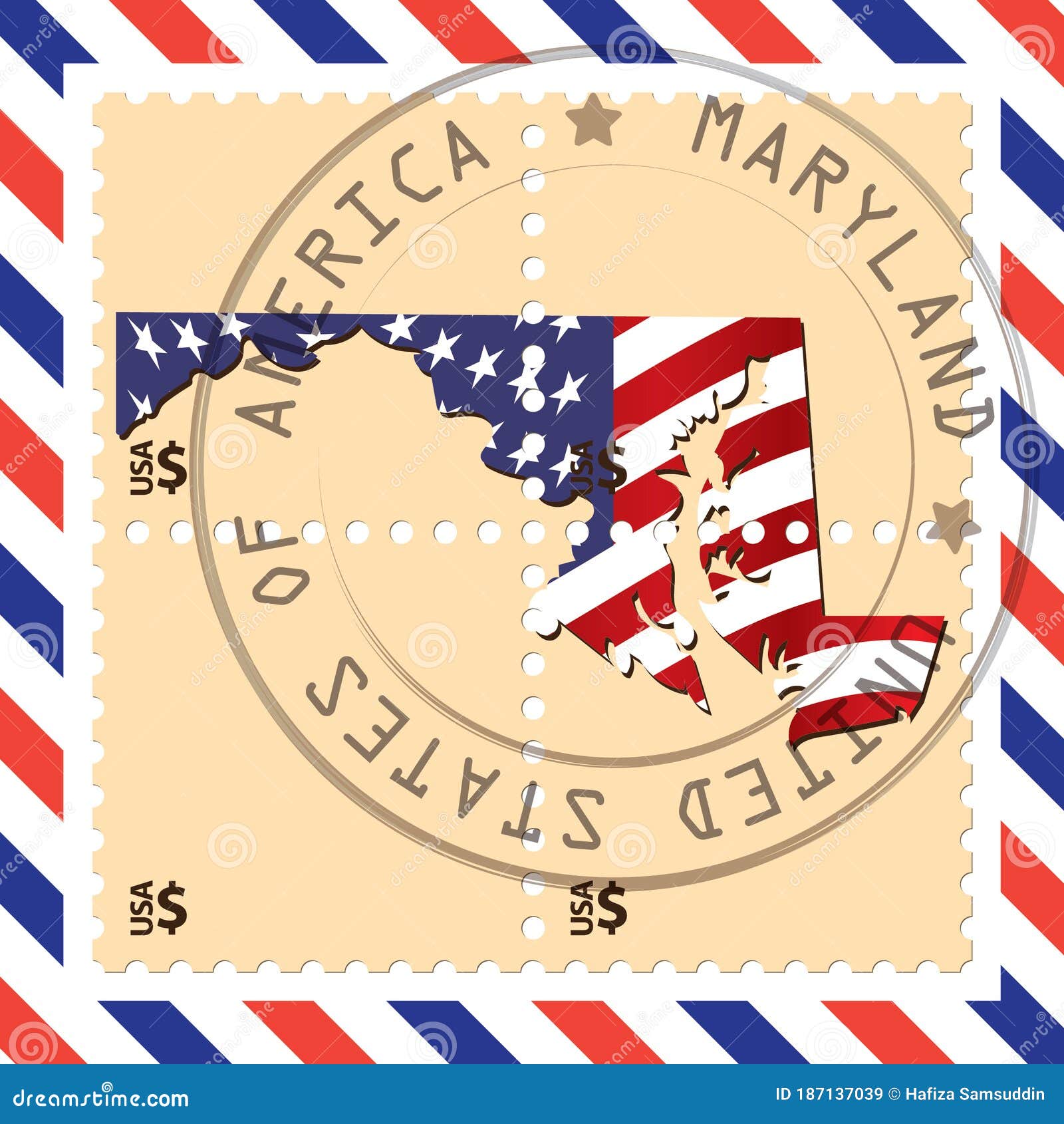 Maryland Stamp. Vector Illustration Decorative Design Stock Vector ...