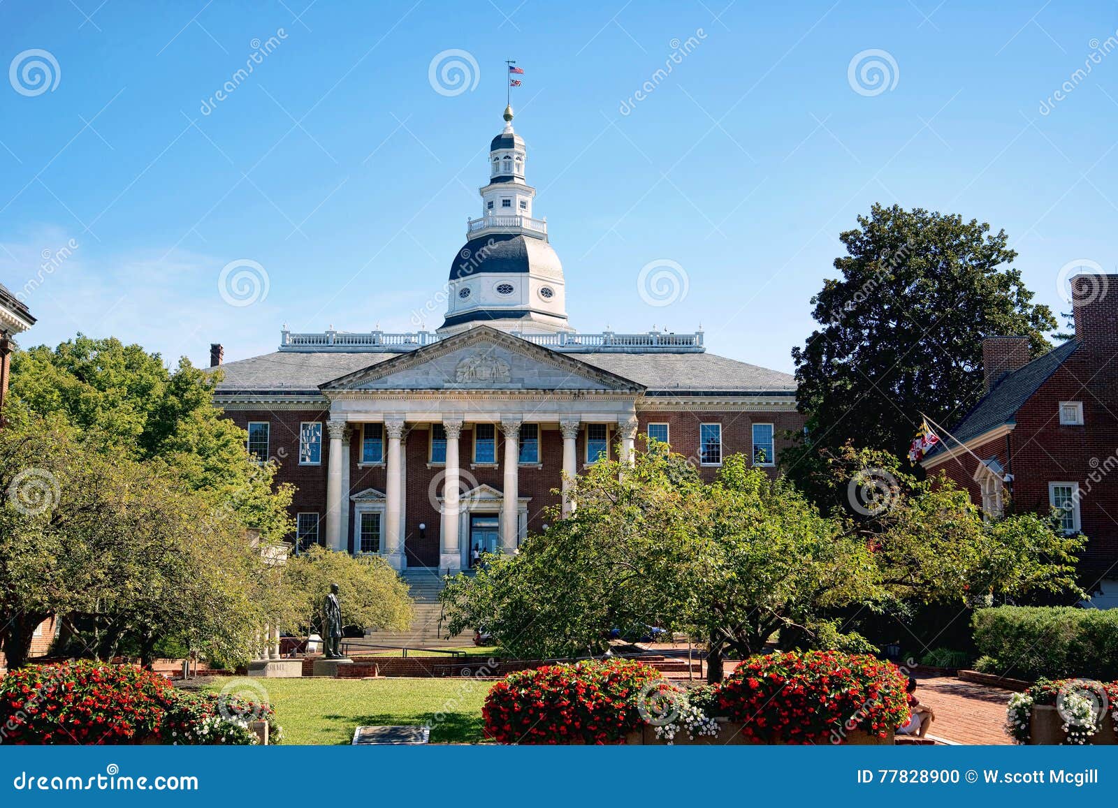 Maryland State Capital Building. Stock Photo - Image of dome, formal ...