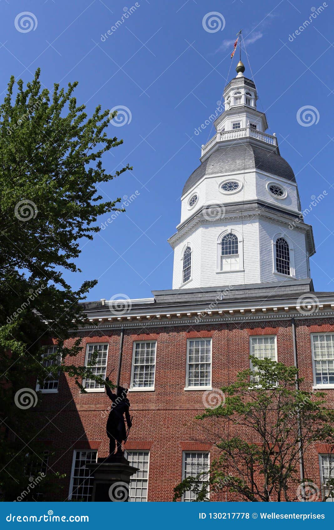 Maryland State Capitol Building in Annapolis Stock Photo - Image of ...