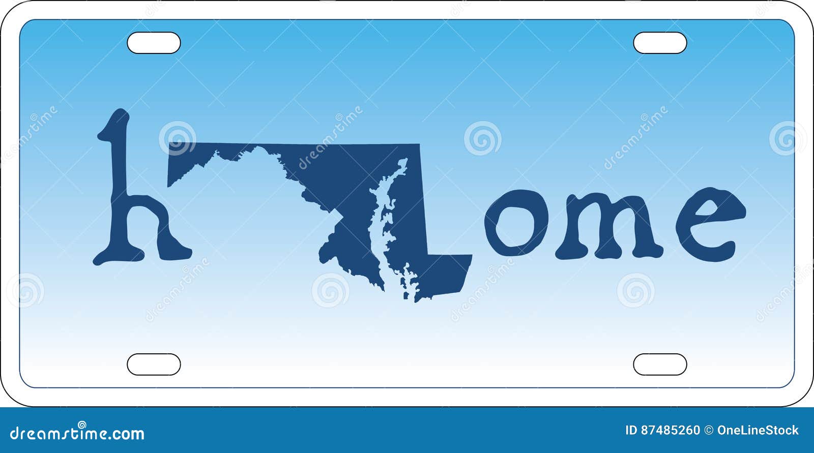 Maryland State License Plate Vector Stock Vector - Illustration of ...