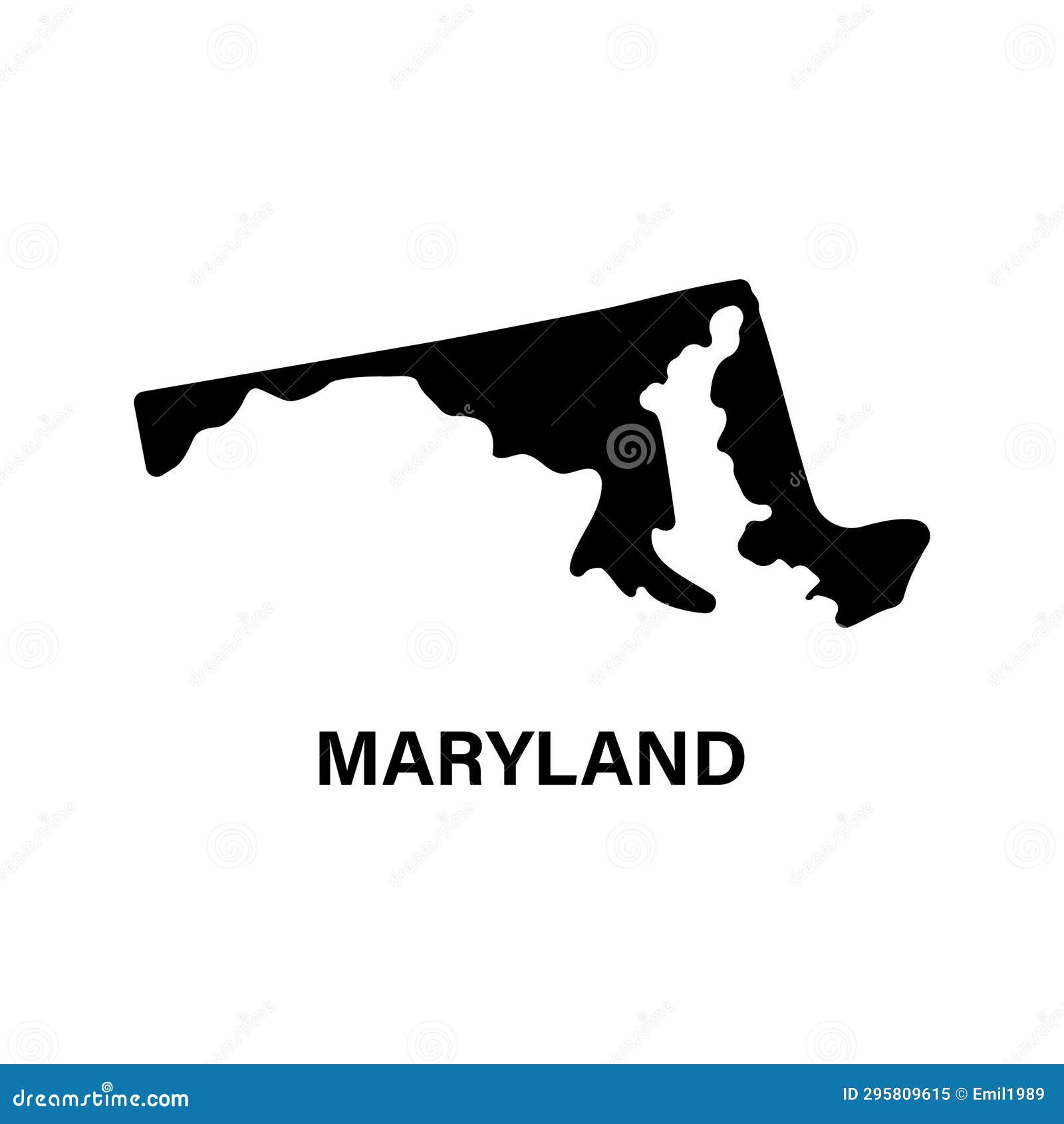 Maryland State Political Map Vector Illustration | CartoonDealer.com ...