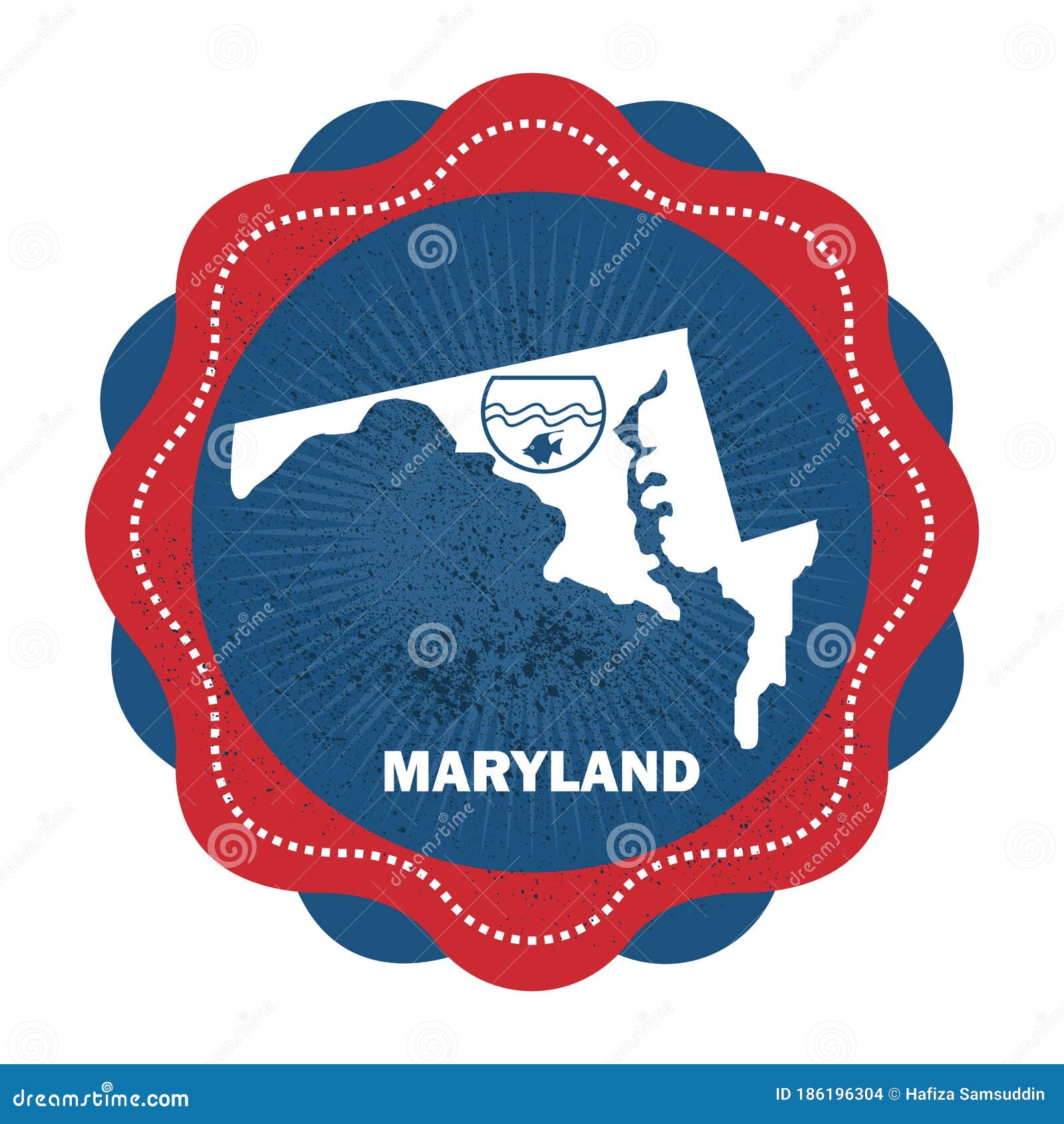 Maryland State Map. Vector Illustration Decorative Design Stock Vector ...