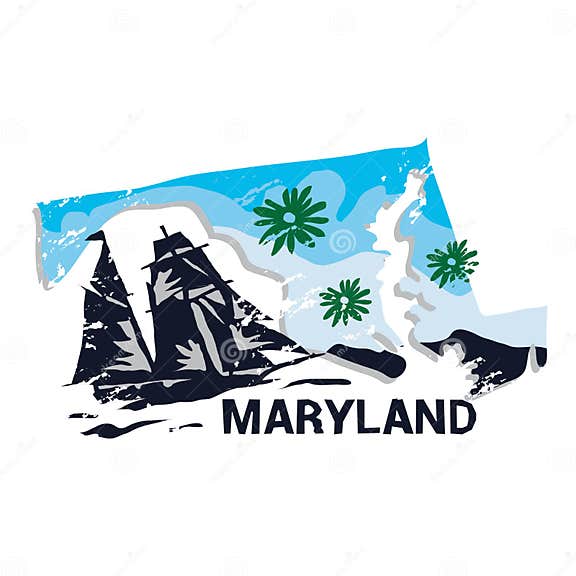 Maryland State. Vector Illustration Decorative Design Stock Vector ...