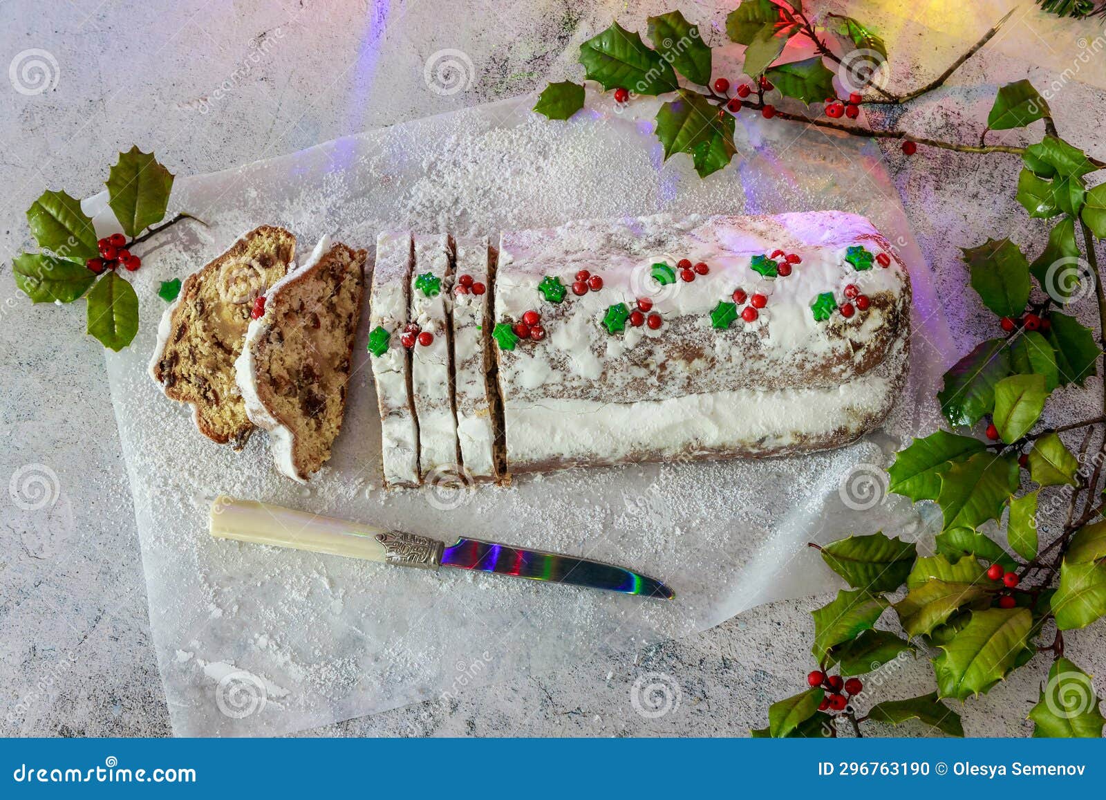 A Marzipan Cake Called Stollen is Traditional Christmas Cake in Germany ...