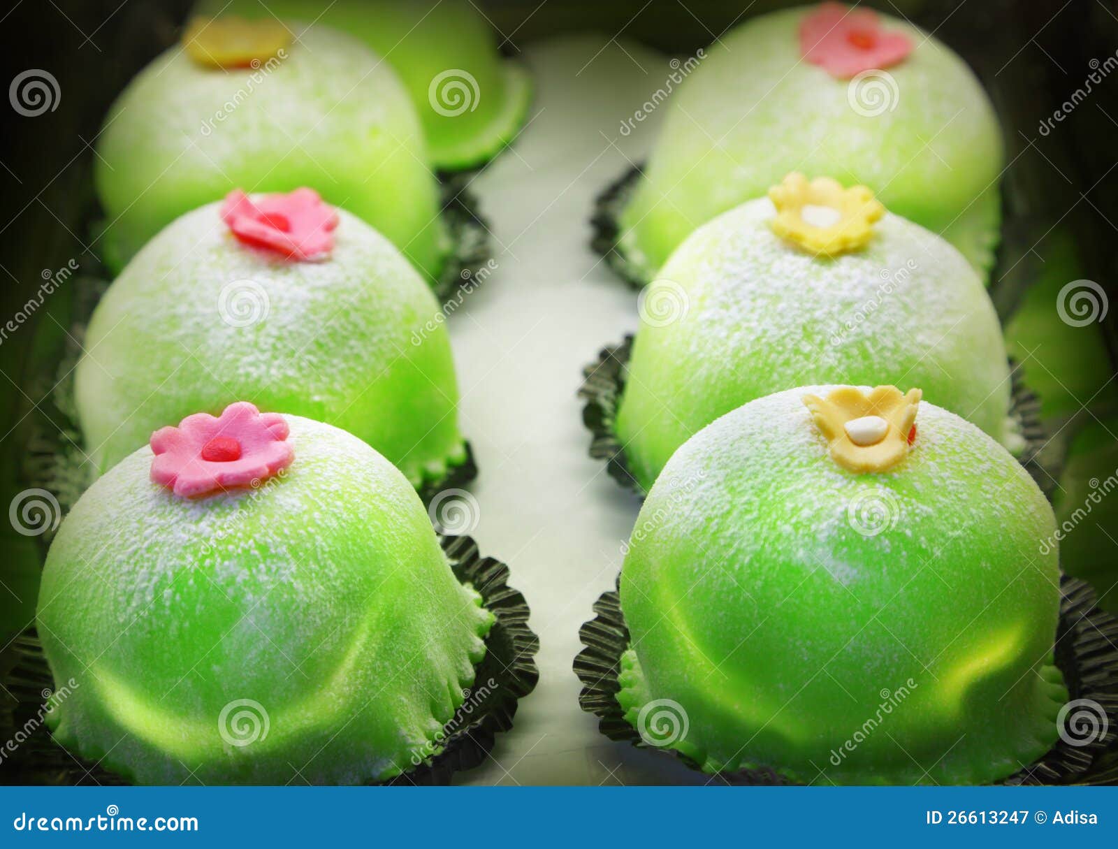 Marzipan cakes stock image. Image of fresh, color, frosting - 26613247