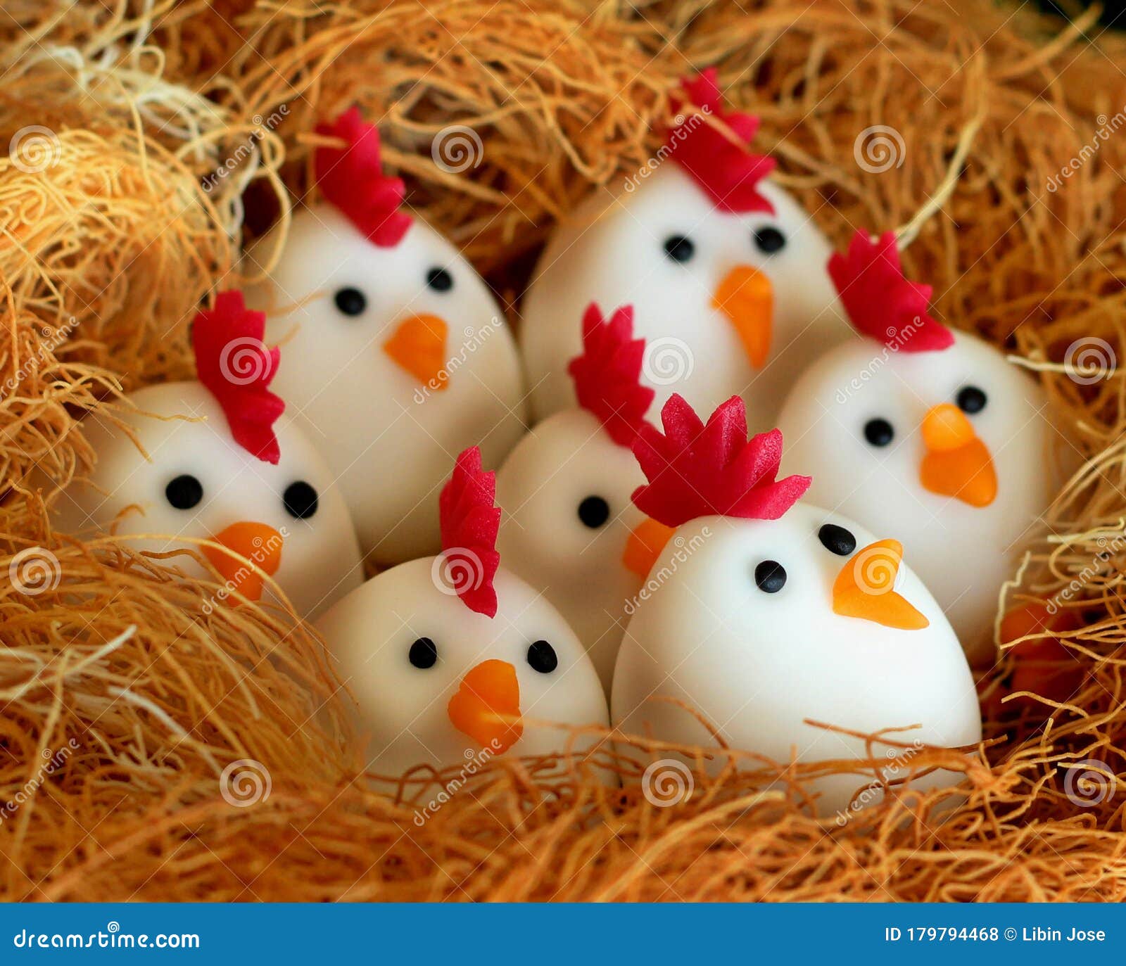 Chicks in the Nest Marzipan Art , Celebration and Festive Stock Photo ...