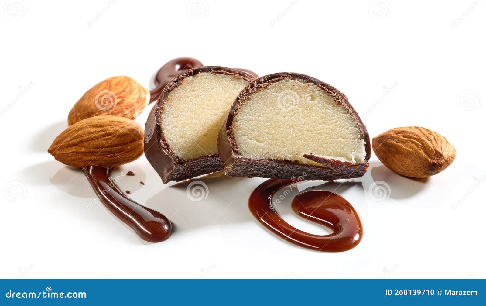 Pieces of marzipan stock photo. Image of bakery, covered - 260139710