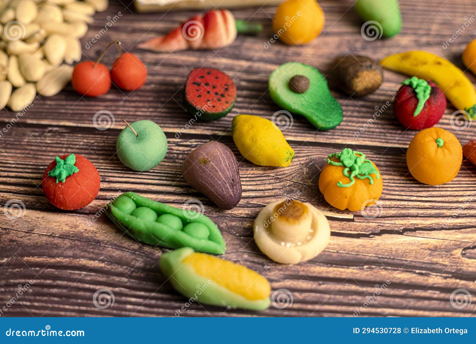 Marzipan Fruit Figurines, Sweet and Special Gift for Celebrations Stock ...