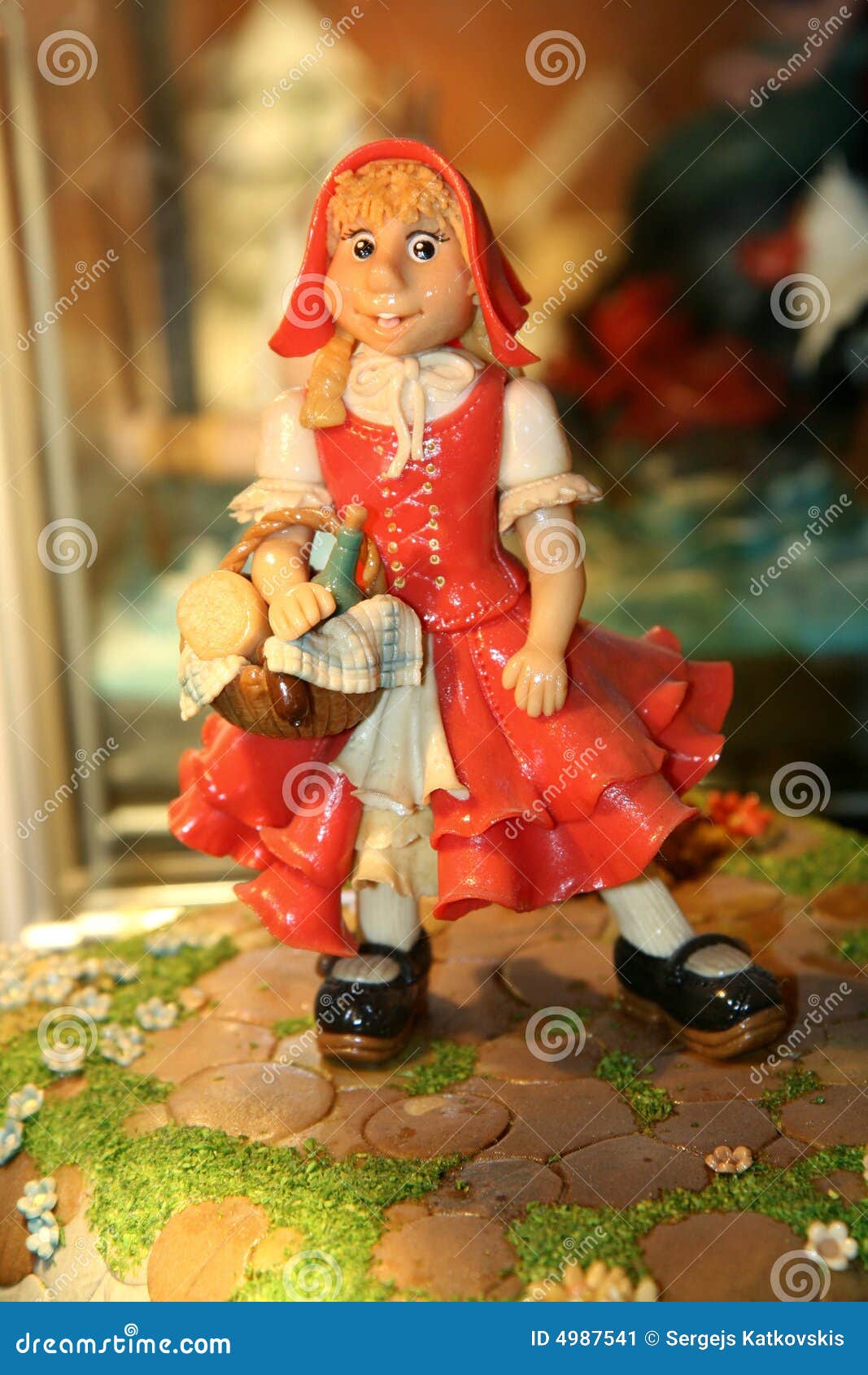 Marzipan girl stock image. Image of leaf, sugar, working - 4987541