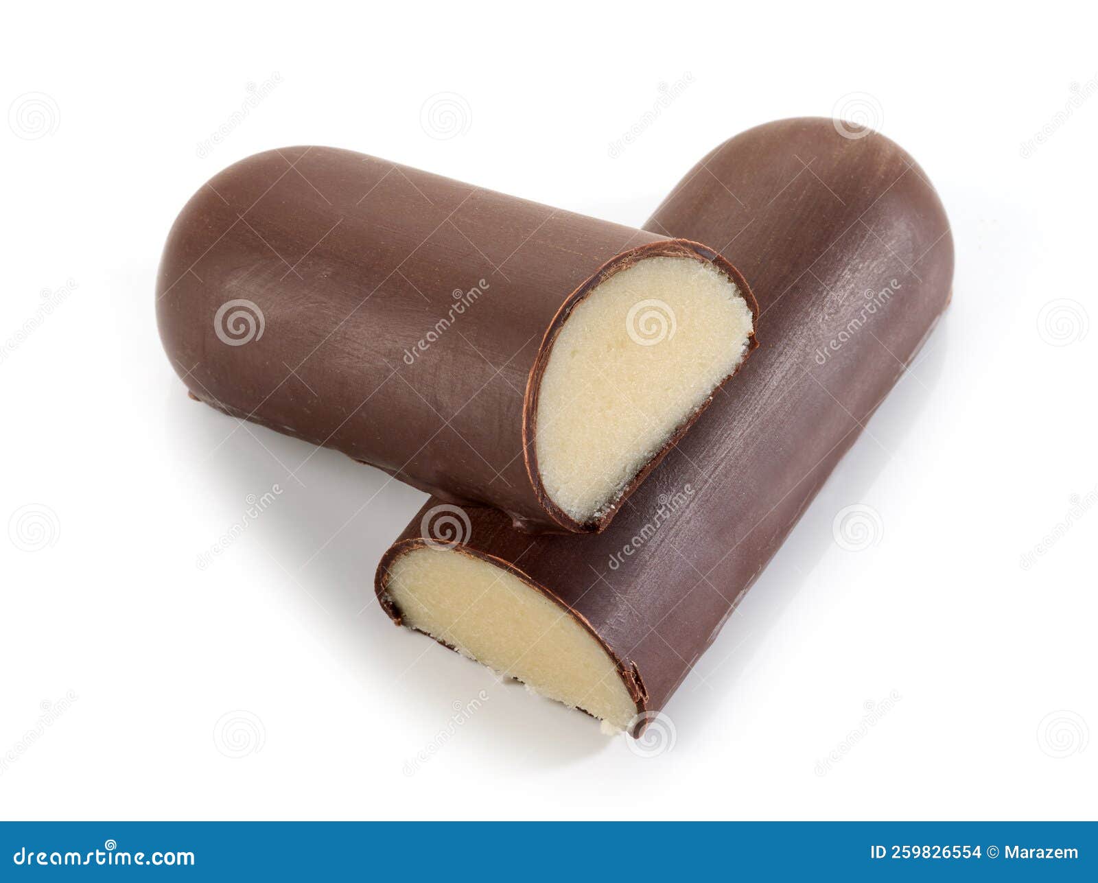 Marzipan Pieces on White Background Stock Photo - Image of confection ...