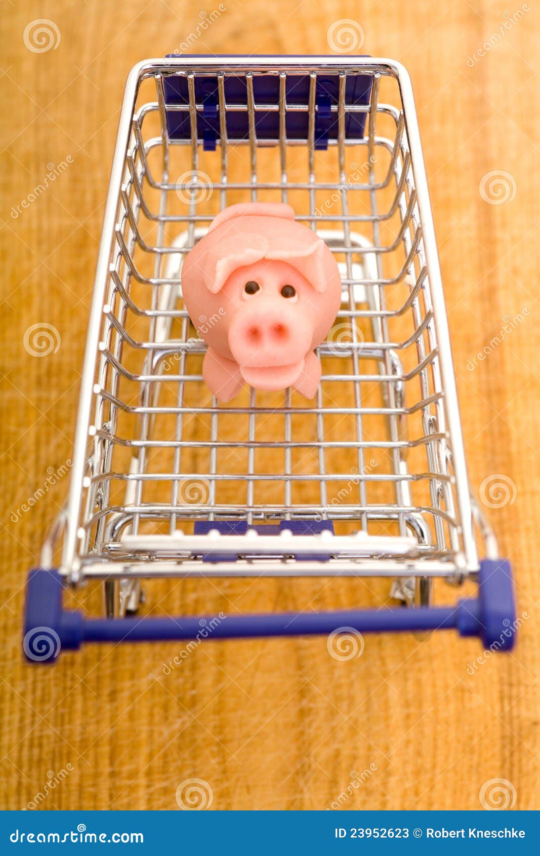 Marzipan Pig in Shopping Cart Stock Image - Image of pink, order: 23952623