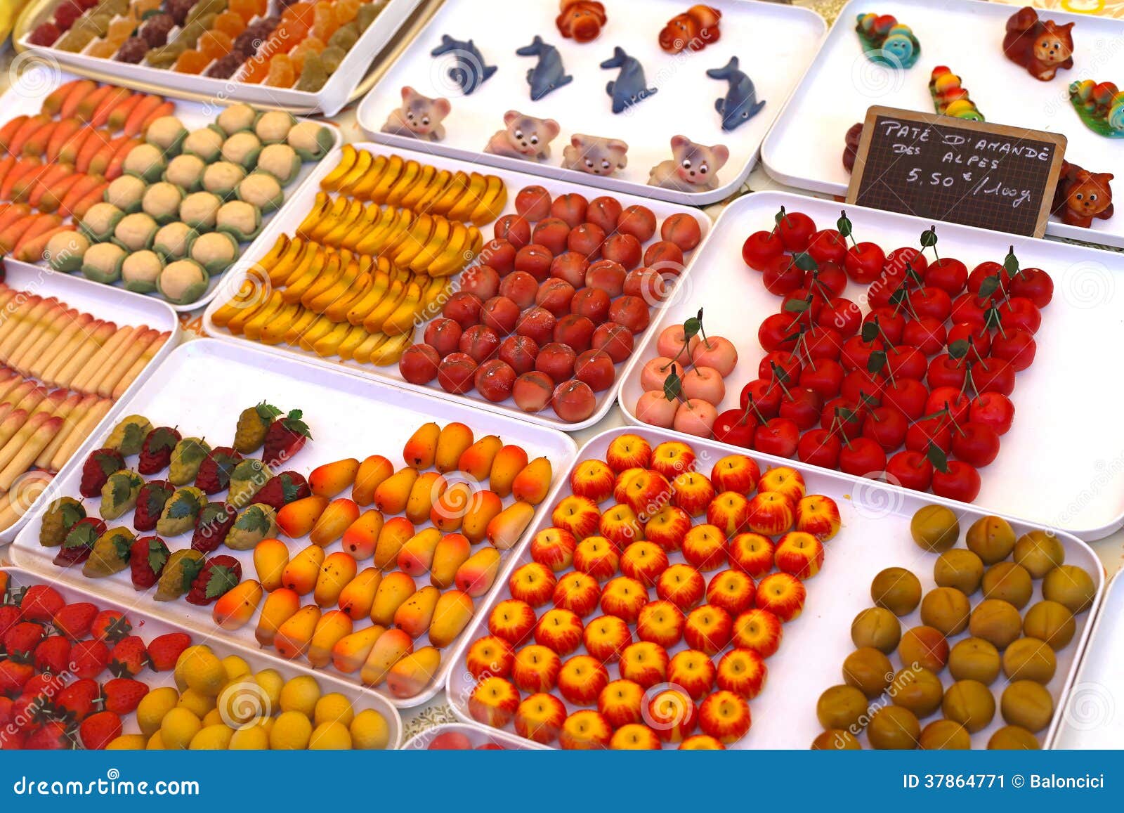 Marzipan shapes stock image. Image of marzipan, sweet - 37864771