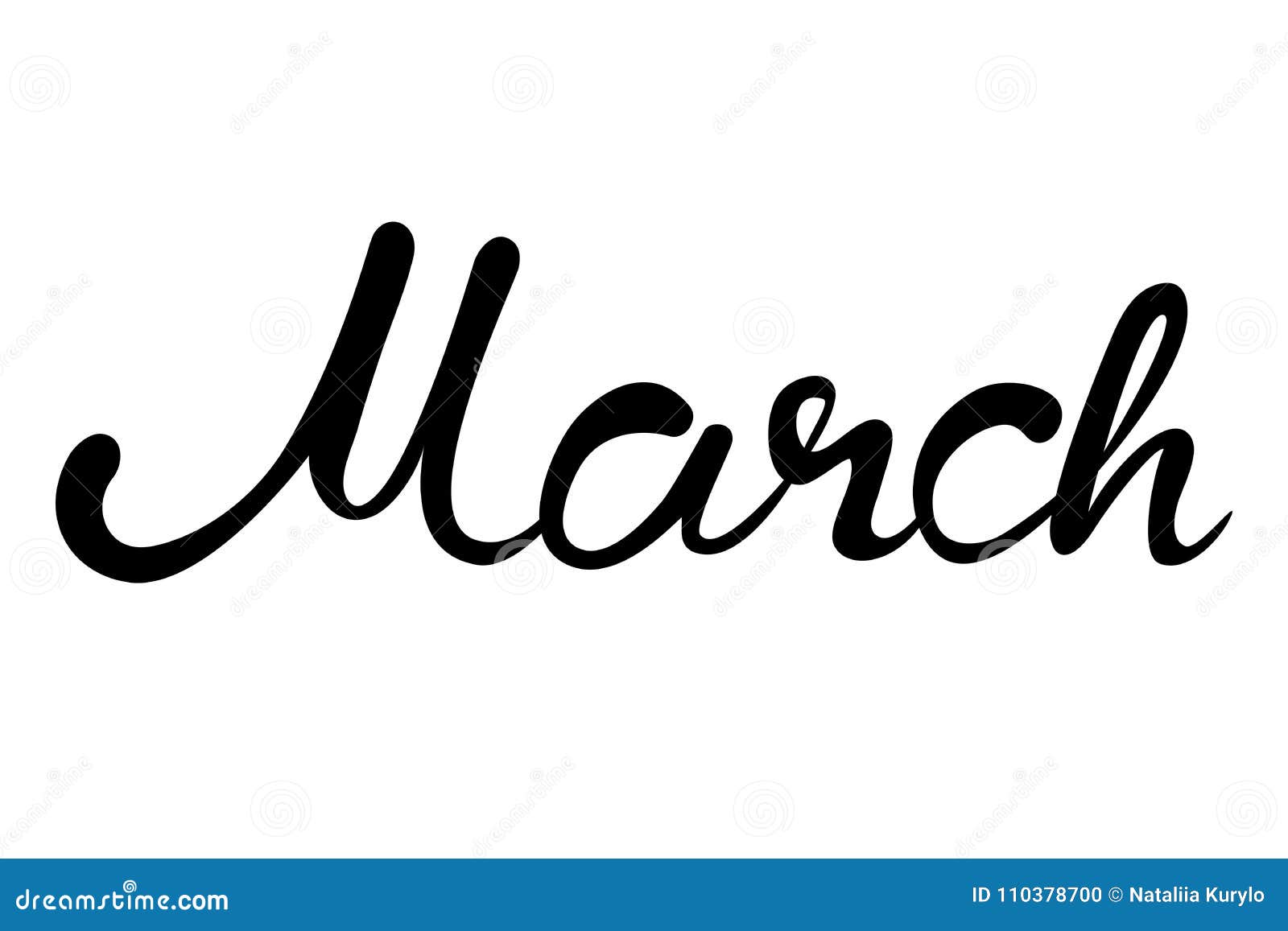 Marzo - Letras En Un Fondo Blanco Ilustración del Vector - Ilustración ...