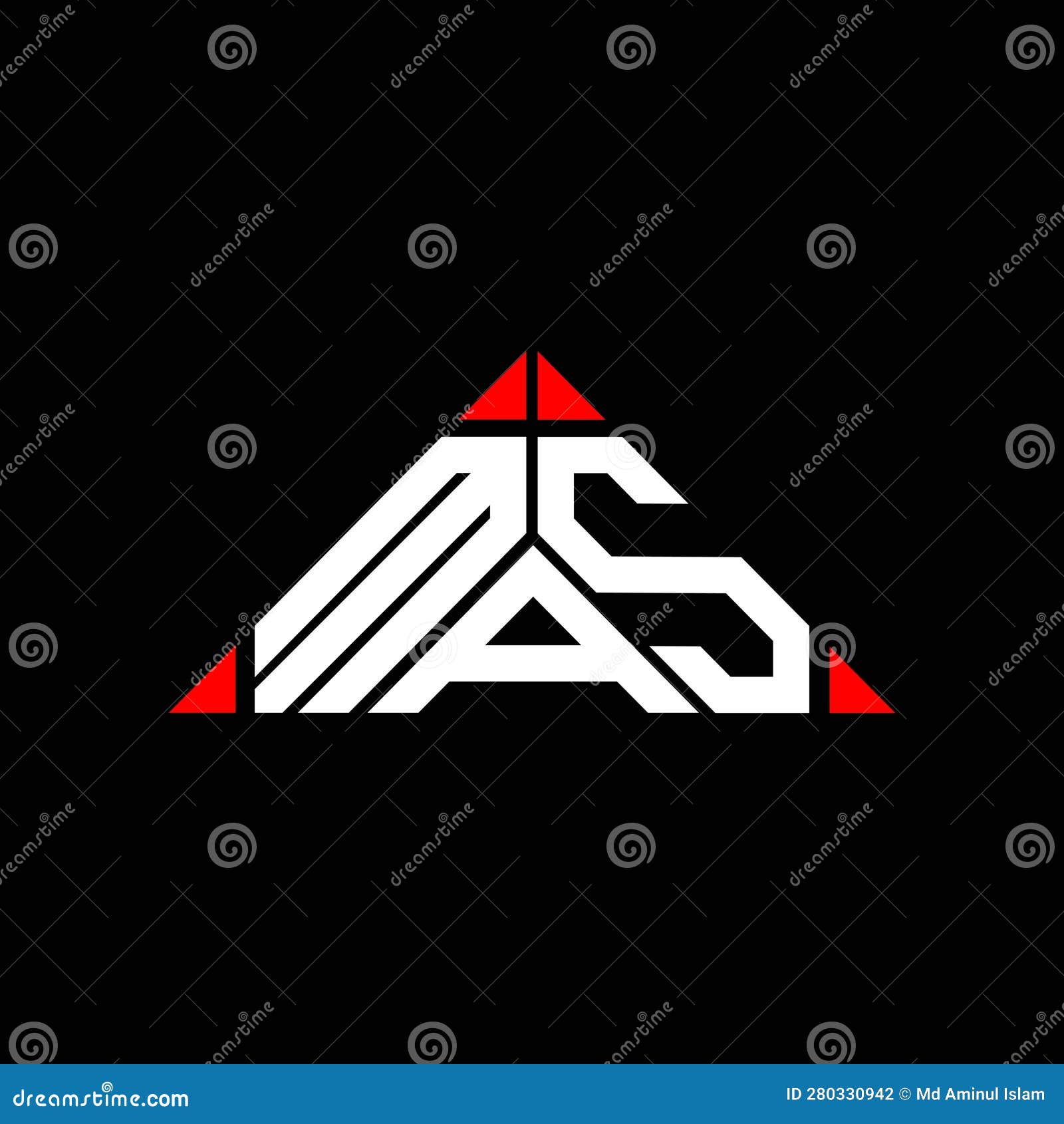 MAS Letter Logo Creative Design with Vector Graphic, MAS Stock Vector ...